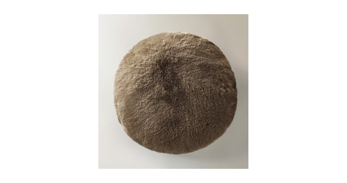 Click here for Z Gallerie Shay Faux Fur Round Pillow 18 - Mocha prices