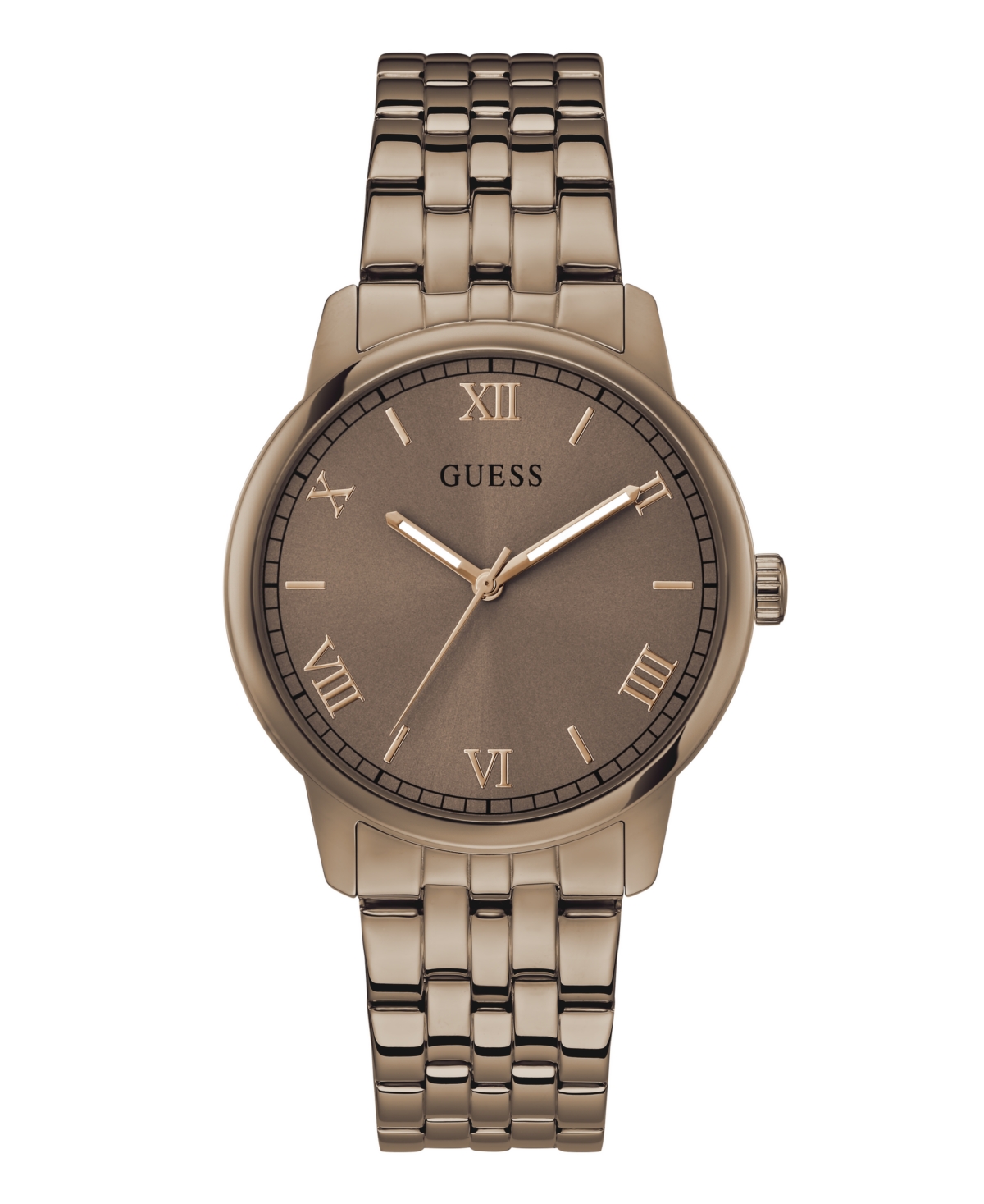 Click here for Guess Mens Coffee-Tone Stainless Steel Watch  40mm... prices