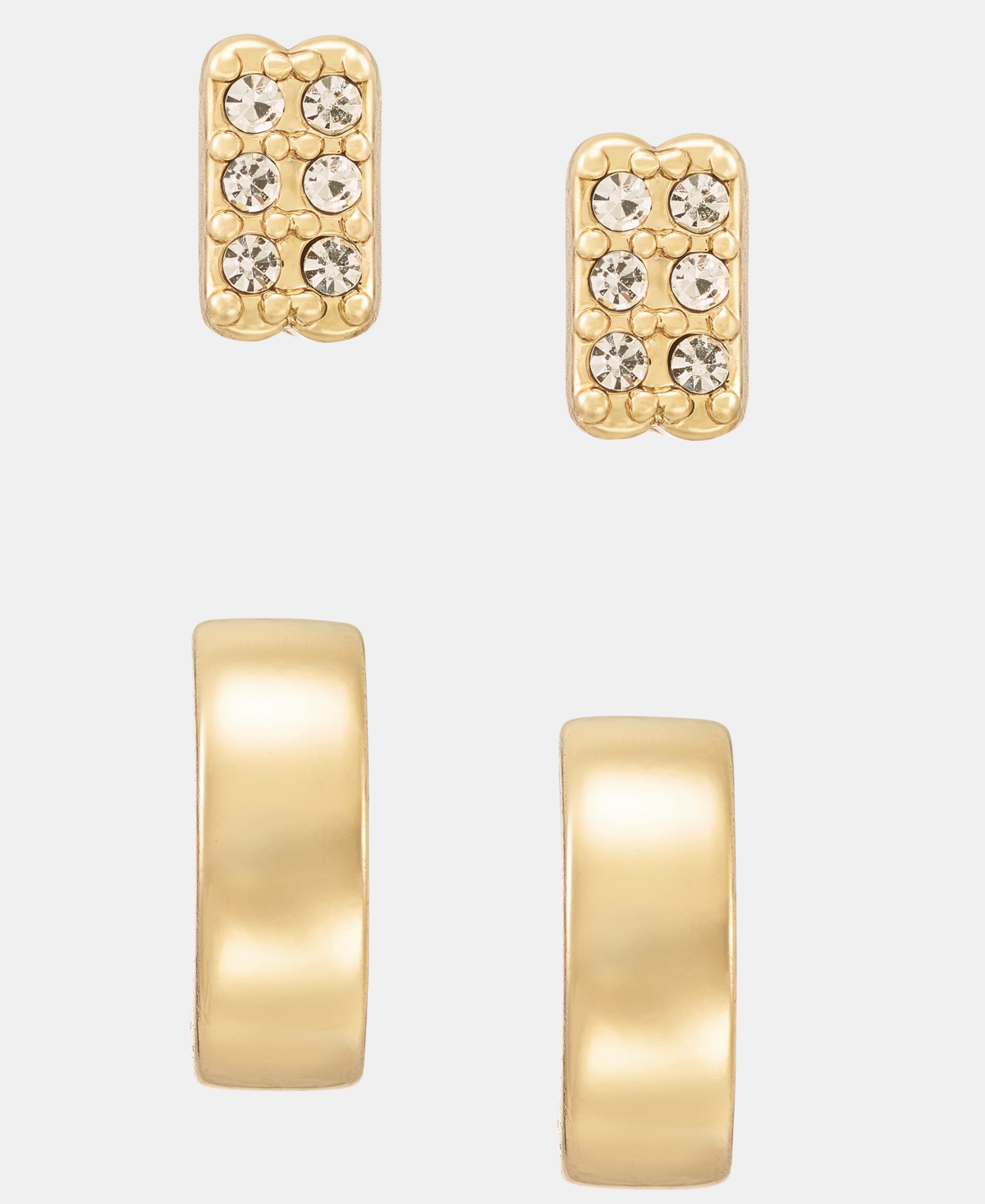 Click here for Lauren Ralph Lauren 2-Pc. Set Pave Stud & C-Hoop E... prices