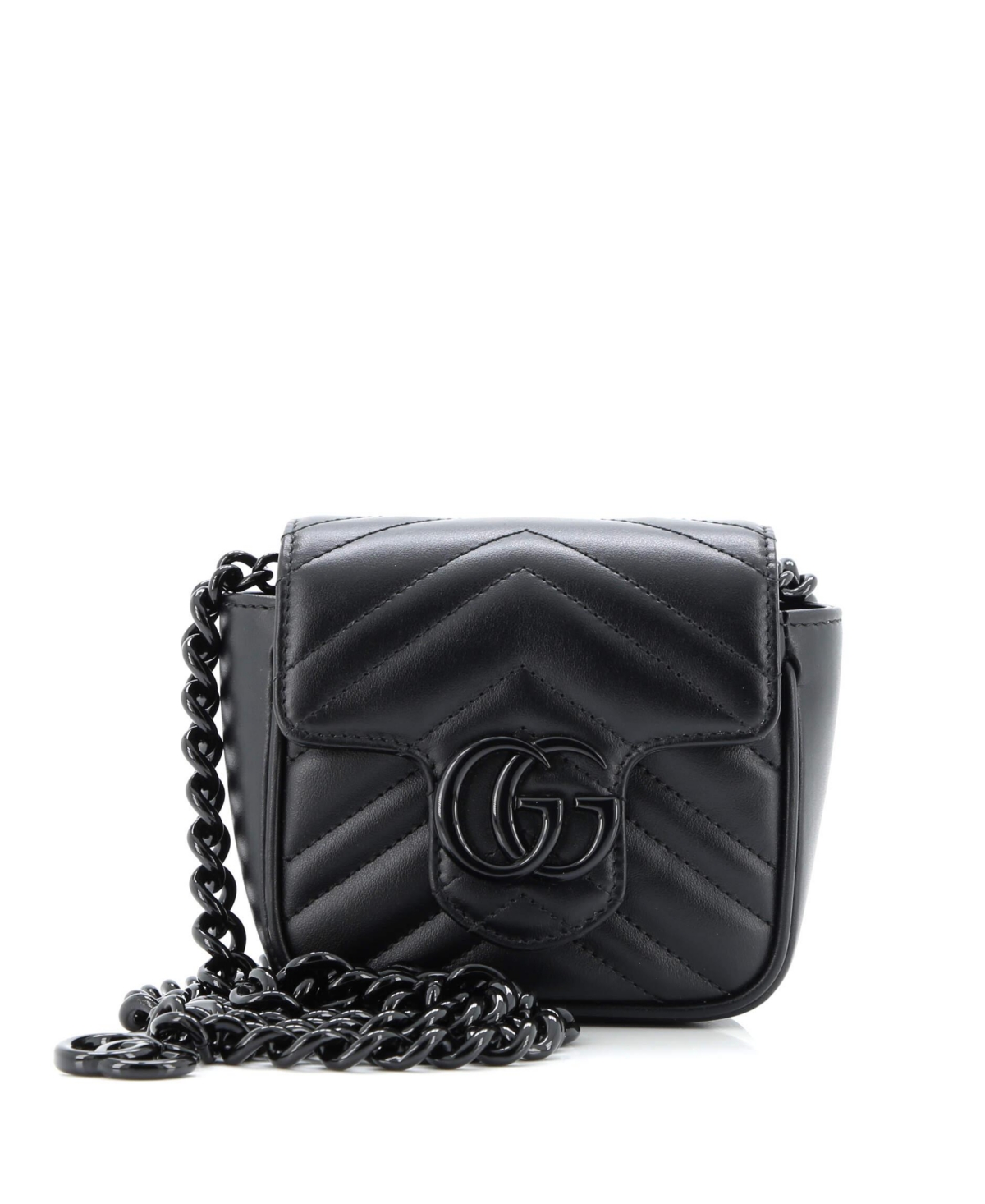 Click here for Pre-Owned Gucci Mini Gg Marmont Flap Belt Bag Mate... prices