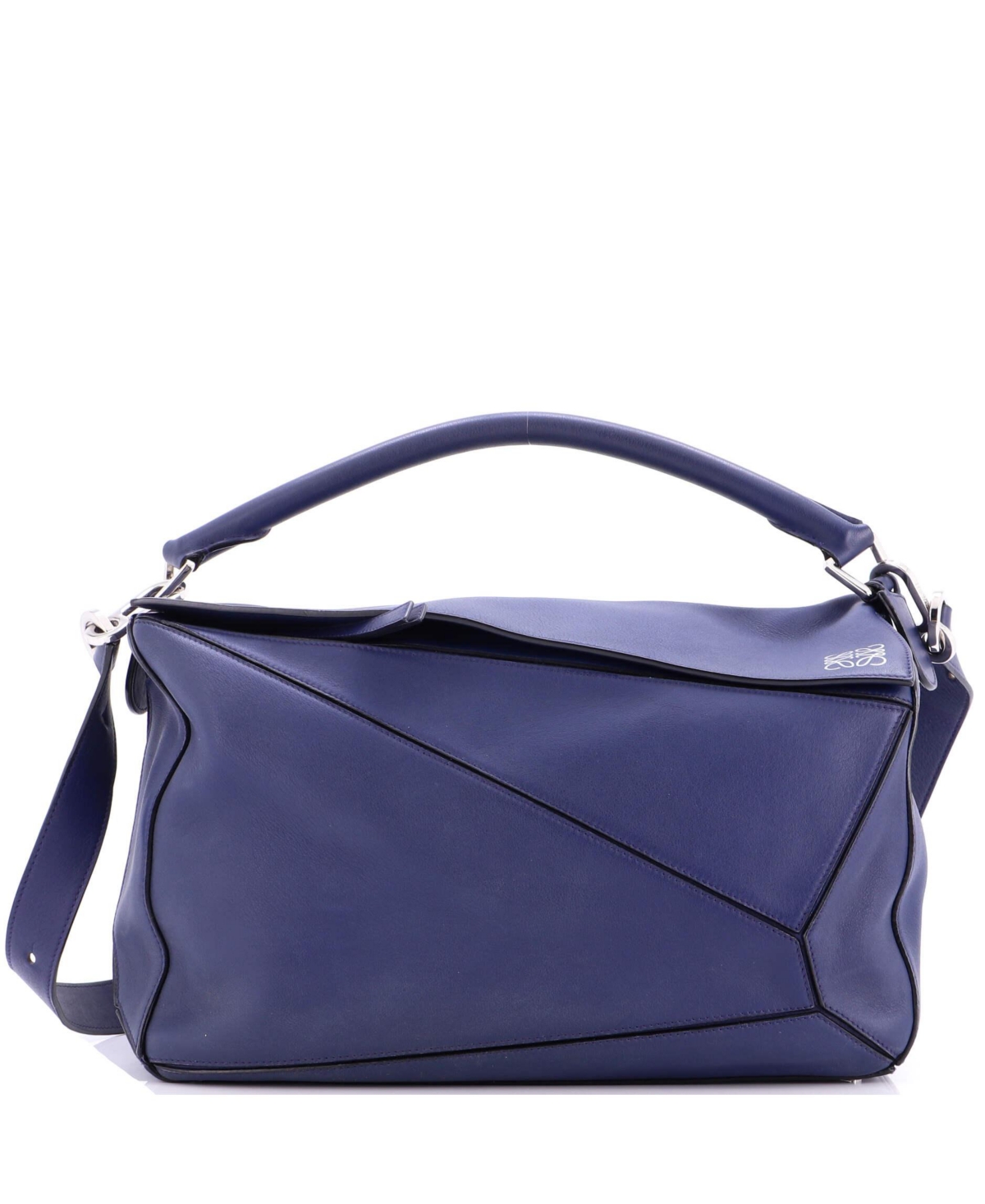 Click here for Pre-Owned Loewe Large Puzzle Bag Leather - Blue prices