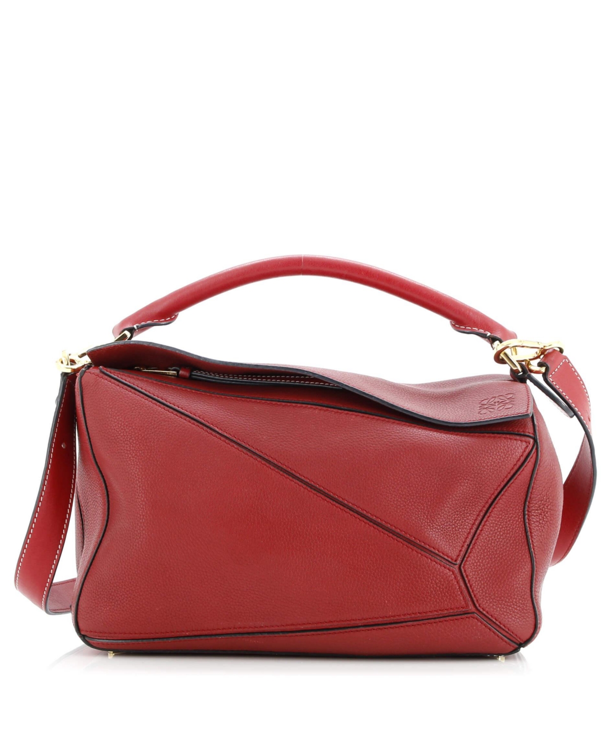 Click here for Pre-Owned Loewe Medium Puzzle Bag Leather - Red prices