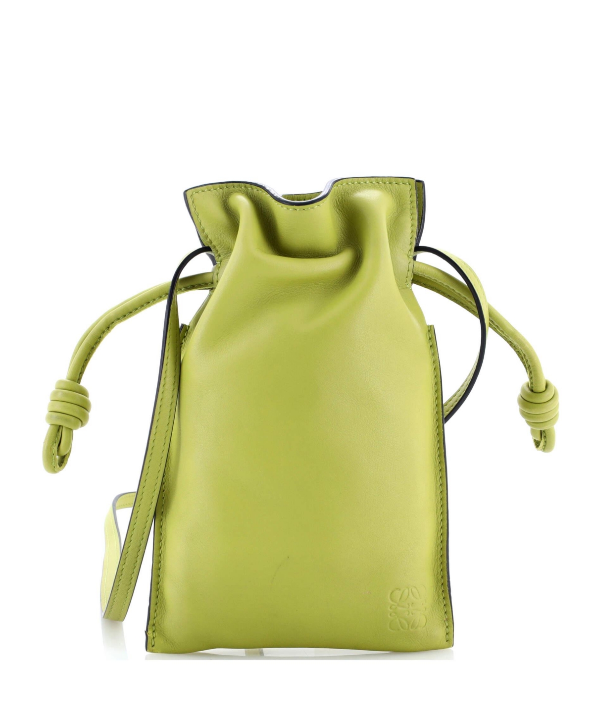 Click here for Pre-Owned Loewe Mini Flamenco Knot Bag Leather - G... prices