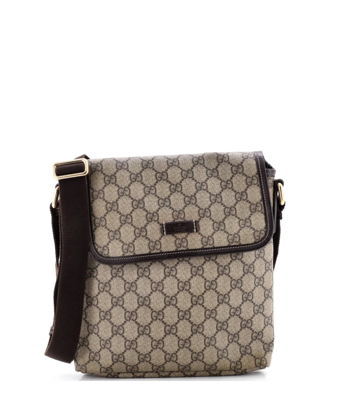 Click here for Pre-Owned Gucci Small Flap Messenger Gg Coated Can... prices