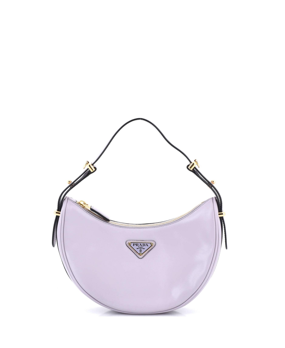 Click here for Pre-Owned Prada Small Arque Half Moon Hobo Leather... prices