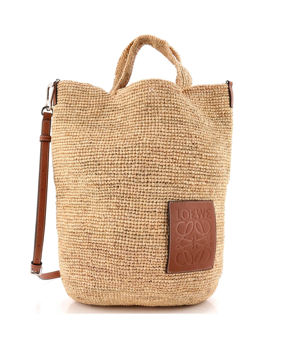 Click here for Pre-Owned Loewe Small Slit Tote Straw - Natural prices