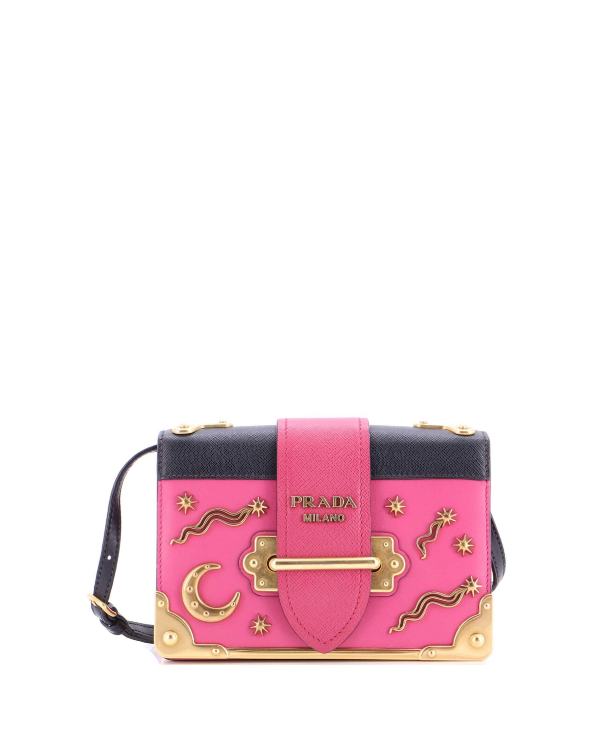 Click here for Pre-Owned Prada Small Cahier Crossbody Bag Embelli... prices