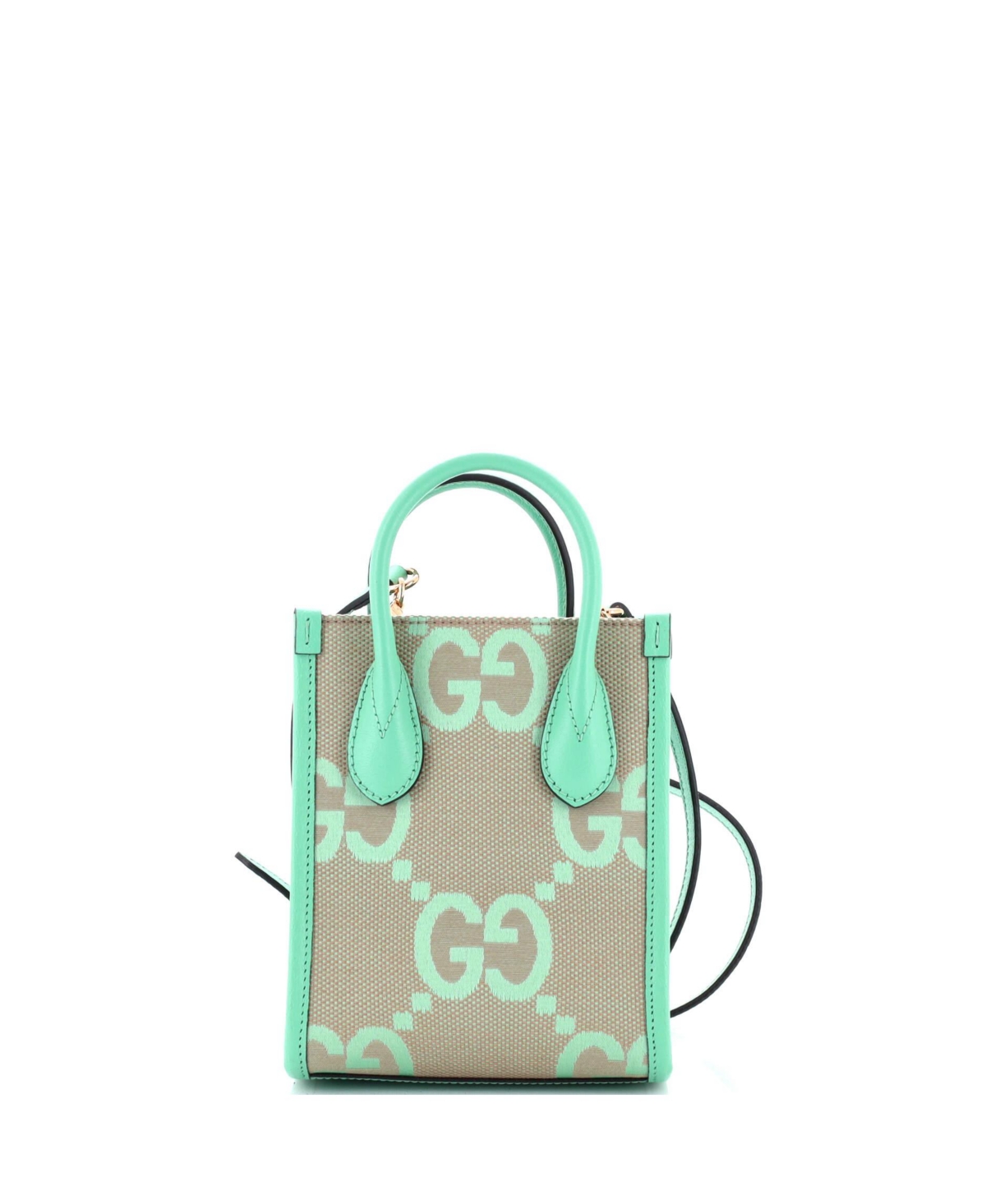 Click here for Pre-Owned Gucci Mini Vertical Tote Jumbo Gg Canvas... prices