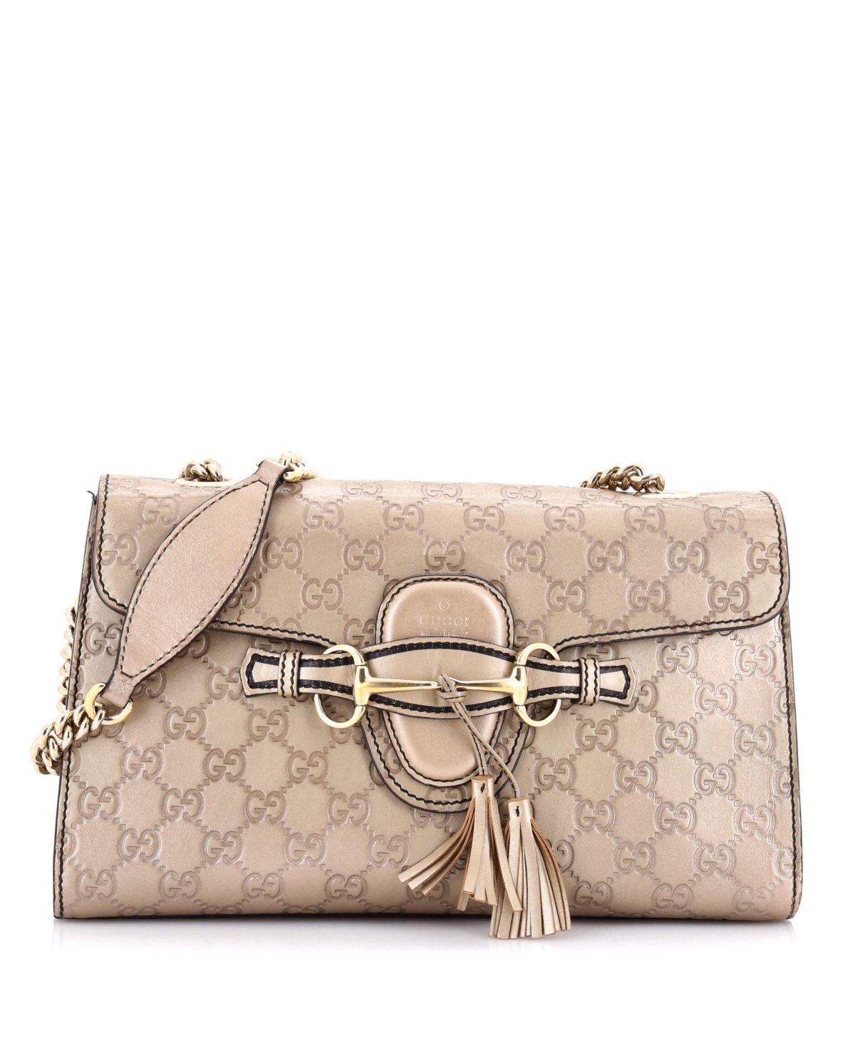 Click here for Pre-Owned Gucci Medium Emily Chain Flap Bag Guccis... prices