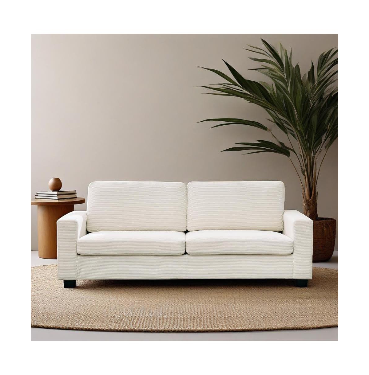 Click here for gaomon 83" Modern 3-Seater Sofa  Tufted Teddy... prices