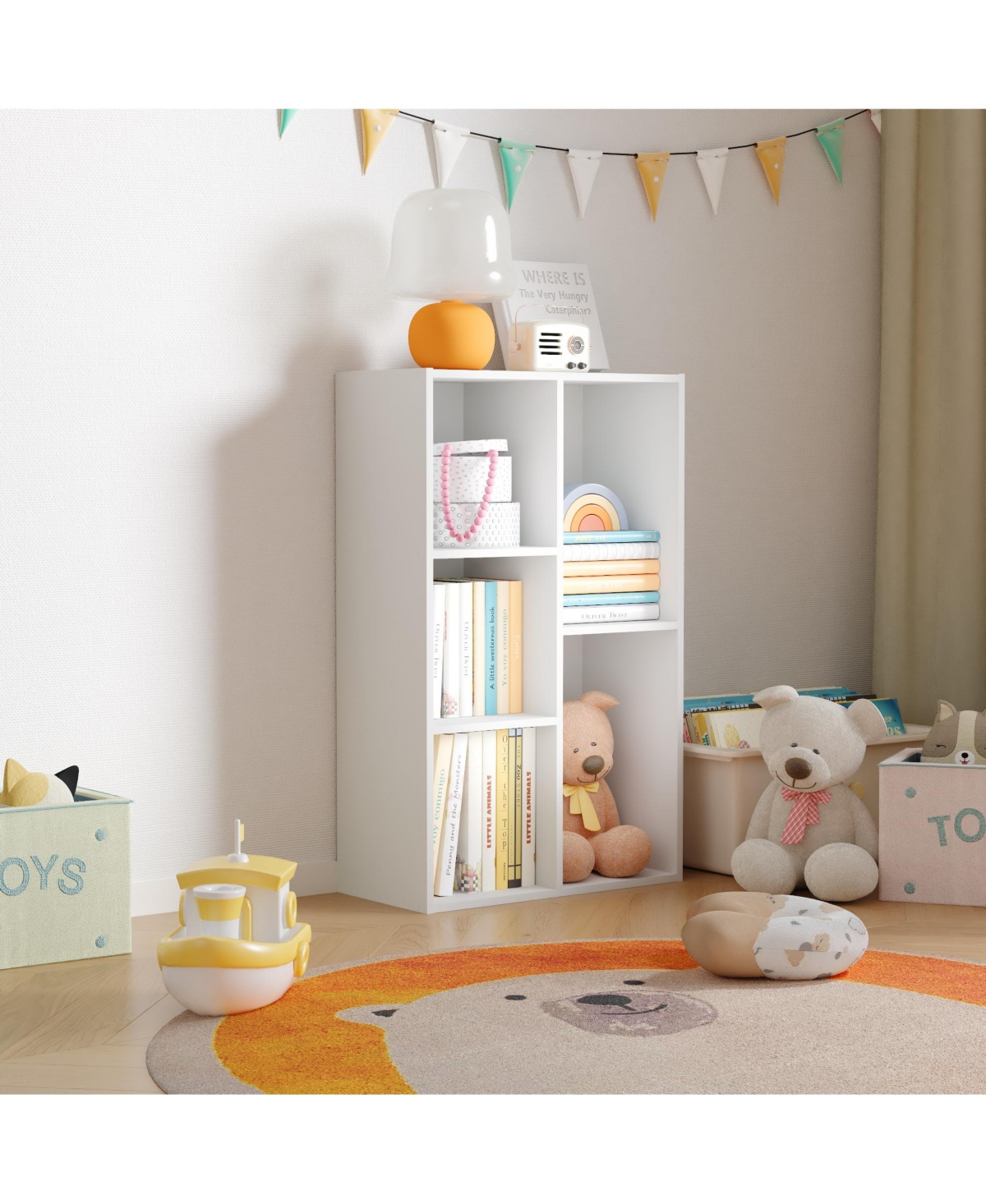 Click here for Homlux 5 Cube Storage Bookshelf Kids Toy Organizer... prices