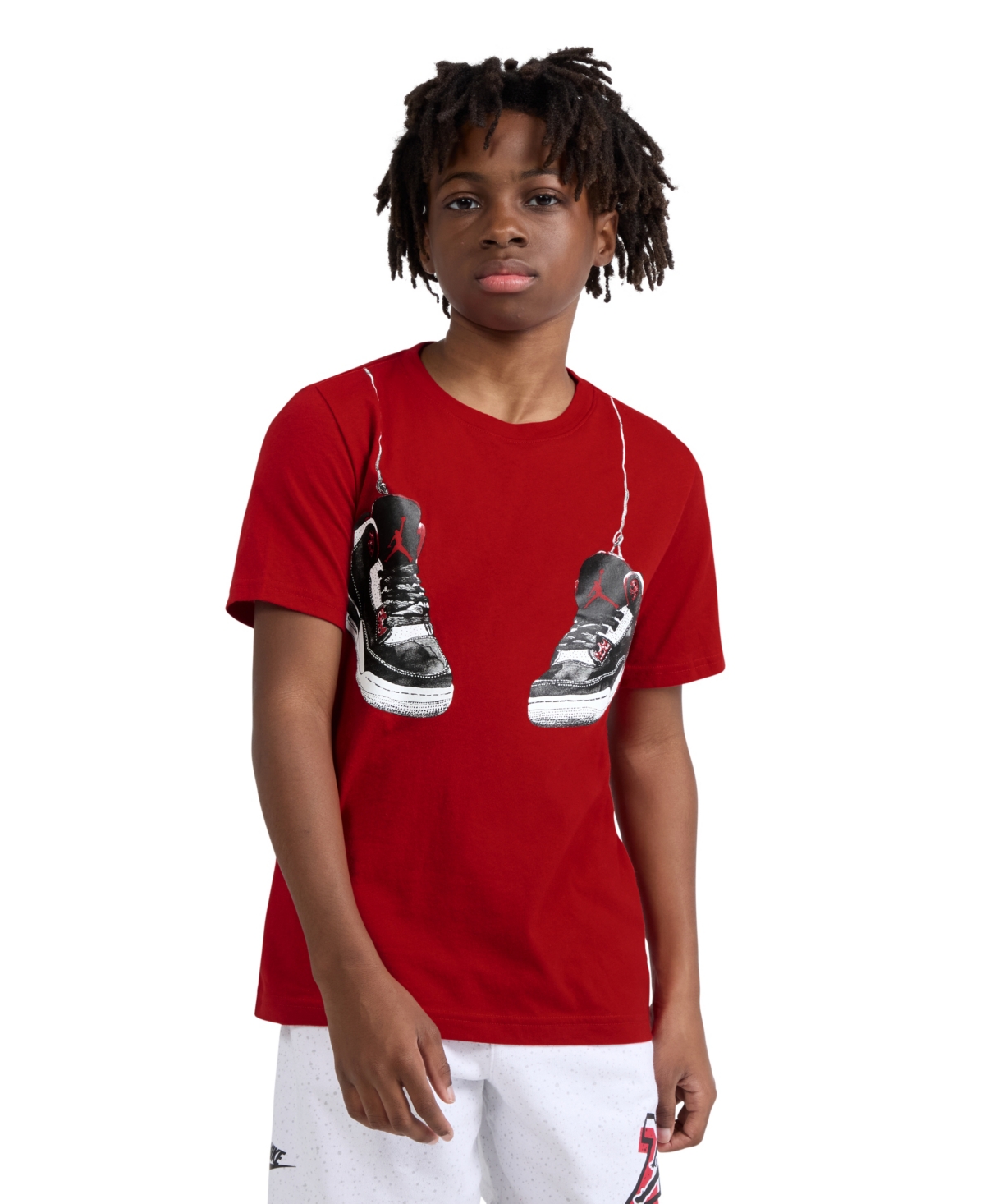 Click here for Jordan Boys 8-20 Shoe Strings Crewneck T-Shirt - G... prices