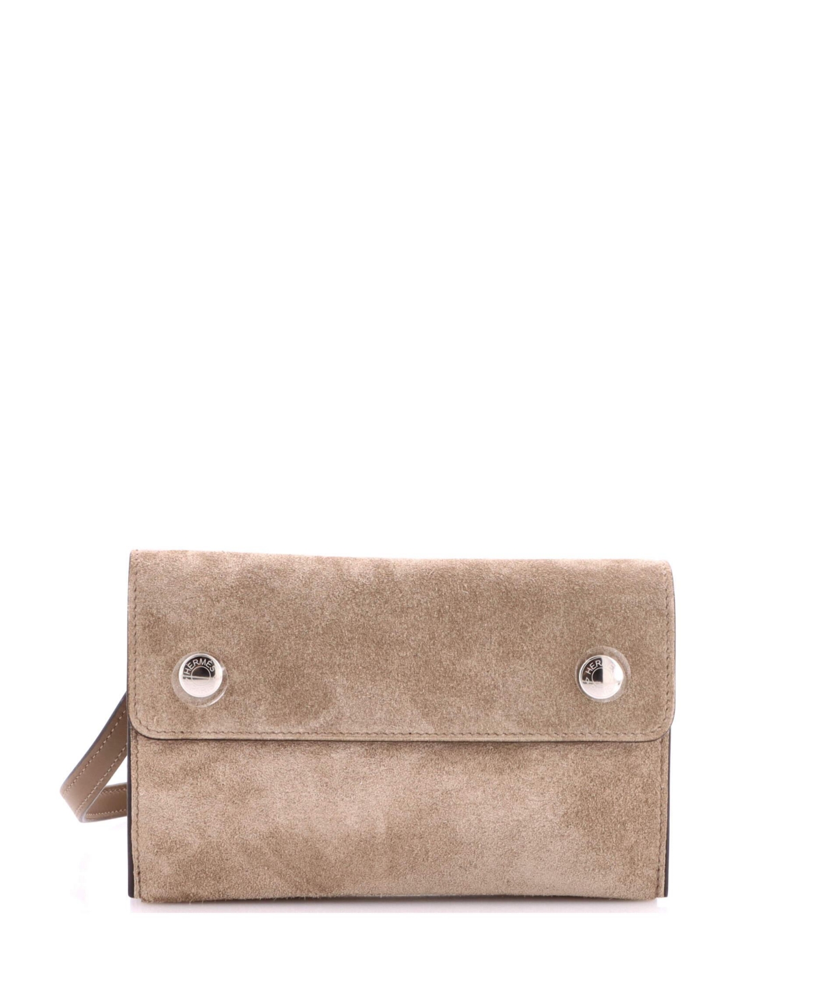 Click here for Pre-Owned HERMES snap Wallet Bag Grizzly and Swift... prices