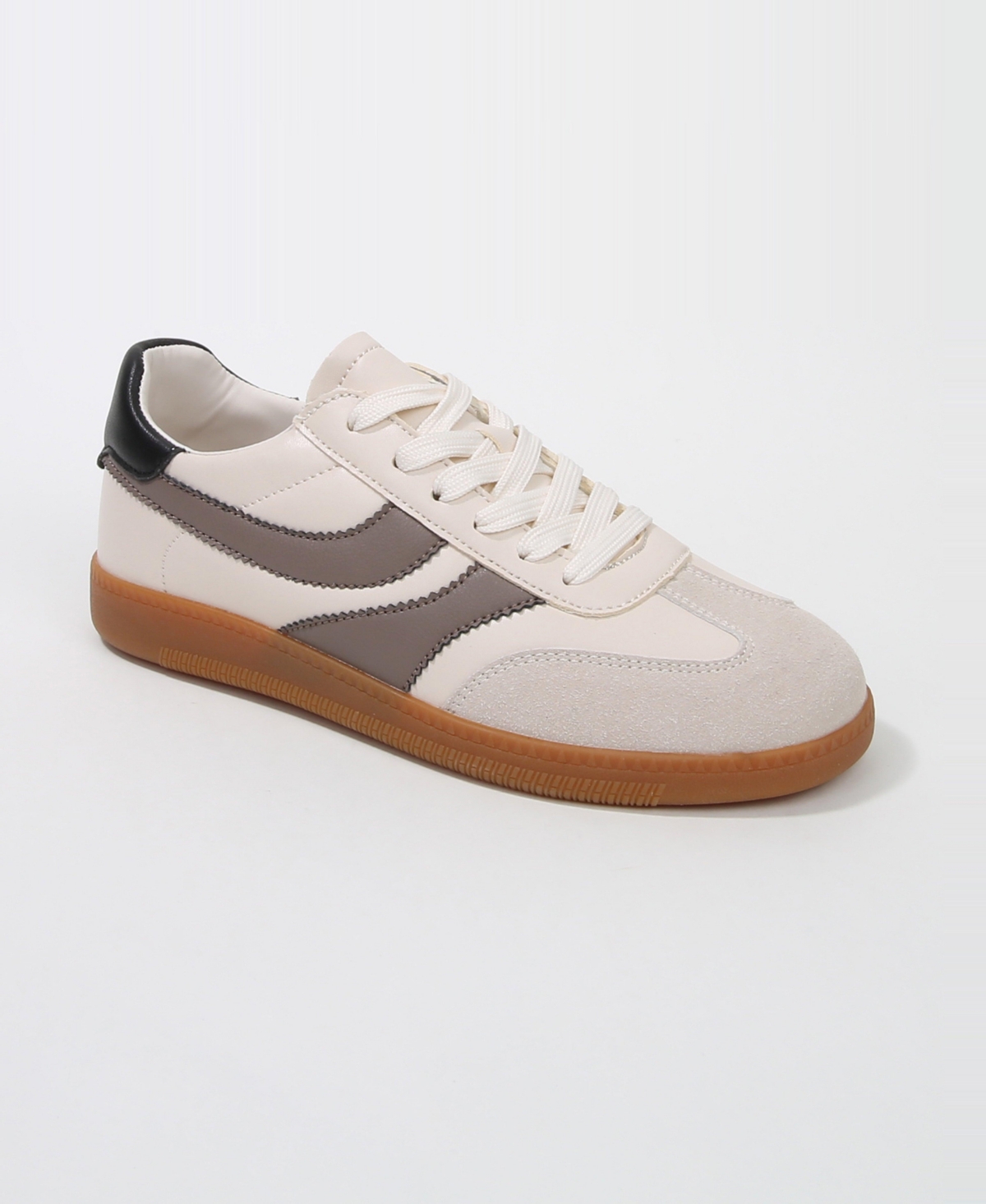 Click here for Berness Womens Lilliann Mixed Panel Lace-Up Sneake... prices