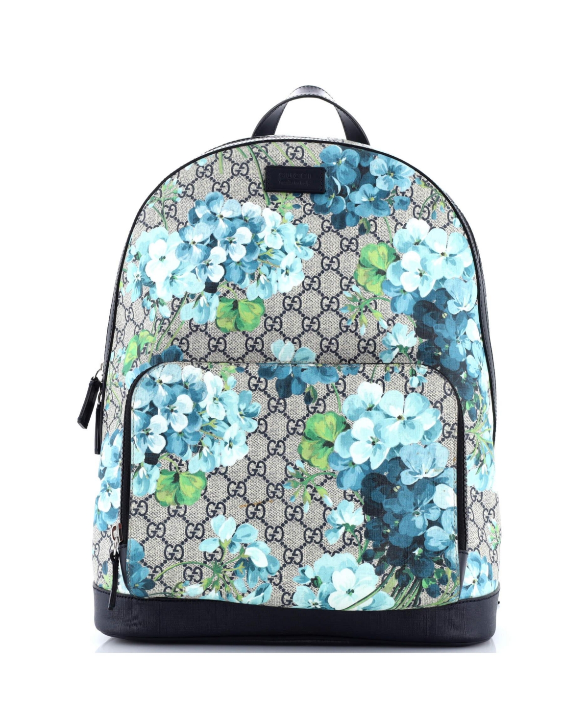 Click here for Pre-Owned Gucci Medium Zip Pocket Backpack Blooms... prices