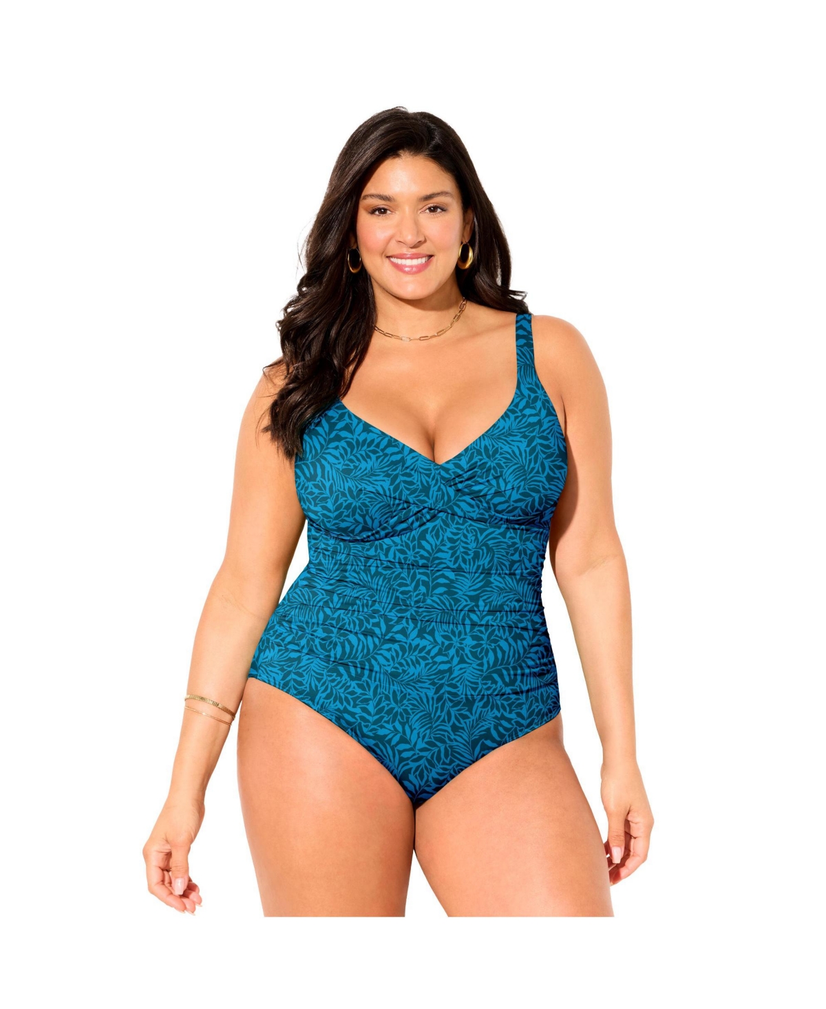 Click here for Swimsuits for All Womens V-Neck One Piece Swimsuit... prices
