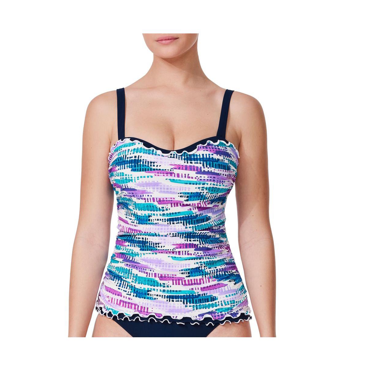 Click here for Gottex Womens Canva Tricolore D-Cup Tankini Top -... prices