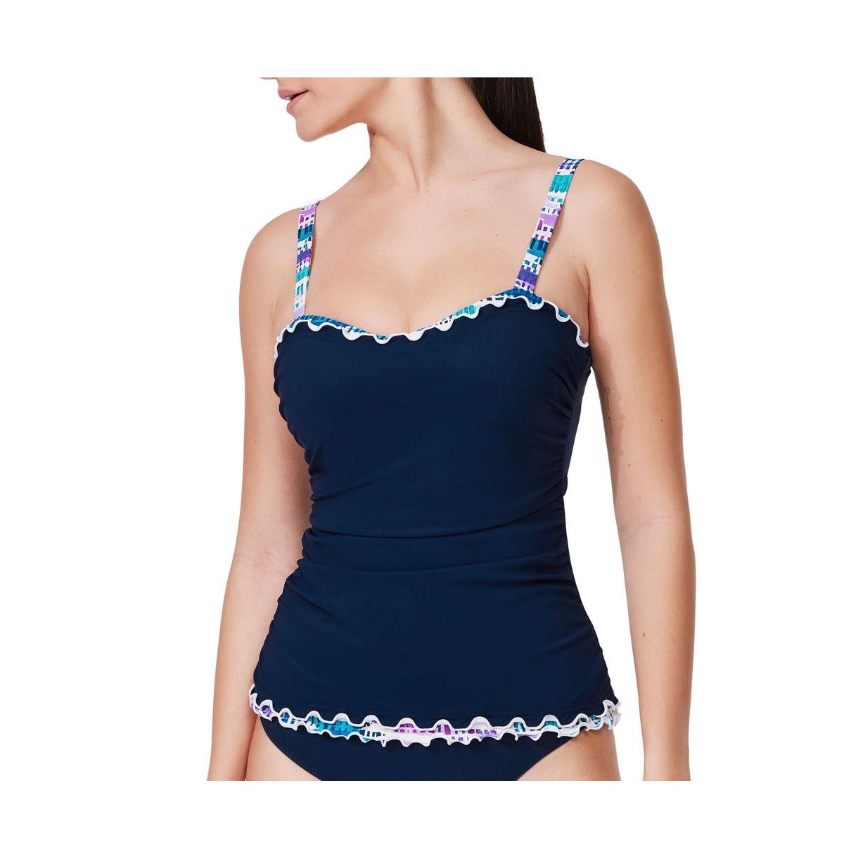 Click here for Gottex Womens Canva Tricolore D-Cup Tankini Top -... prices