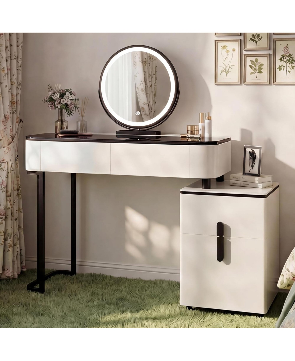 Click here for Rainsken Modern Vanity Table with Mirror and Light... prices