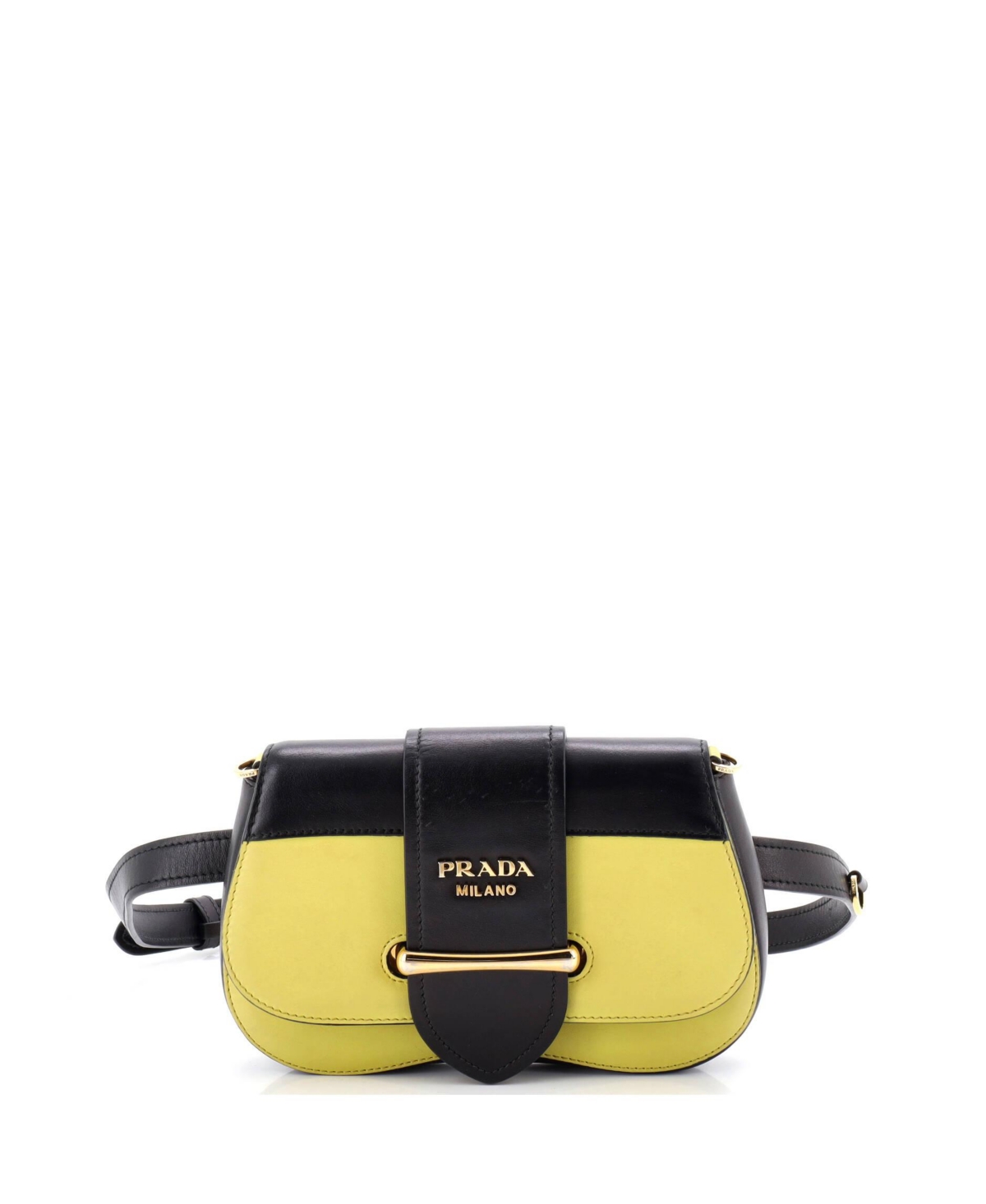 Click here for Pre-Owned Prada Sidonie Belt Bag City Calf - Yello... prices
