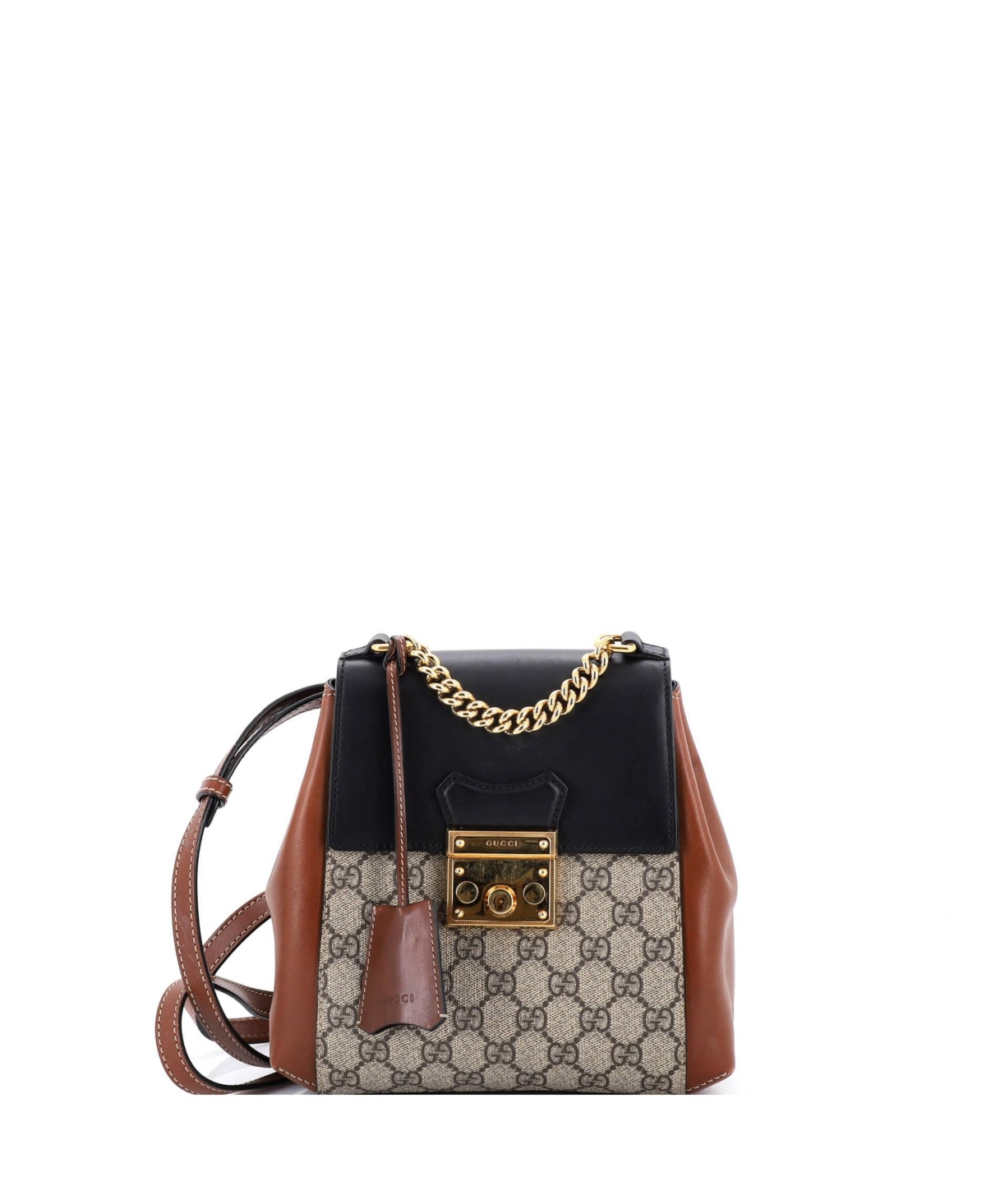 Click here for Pre-Owned Gucci Mini Padlock Backpack Gg Coated Ca... prices