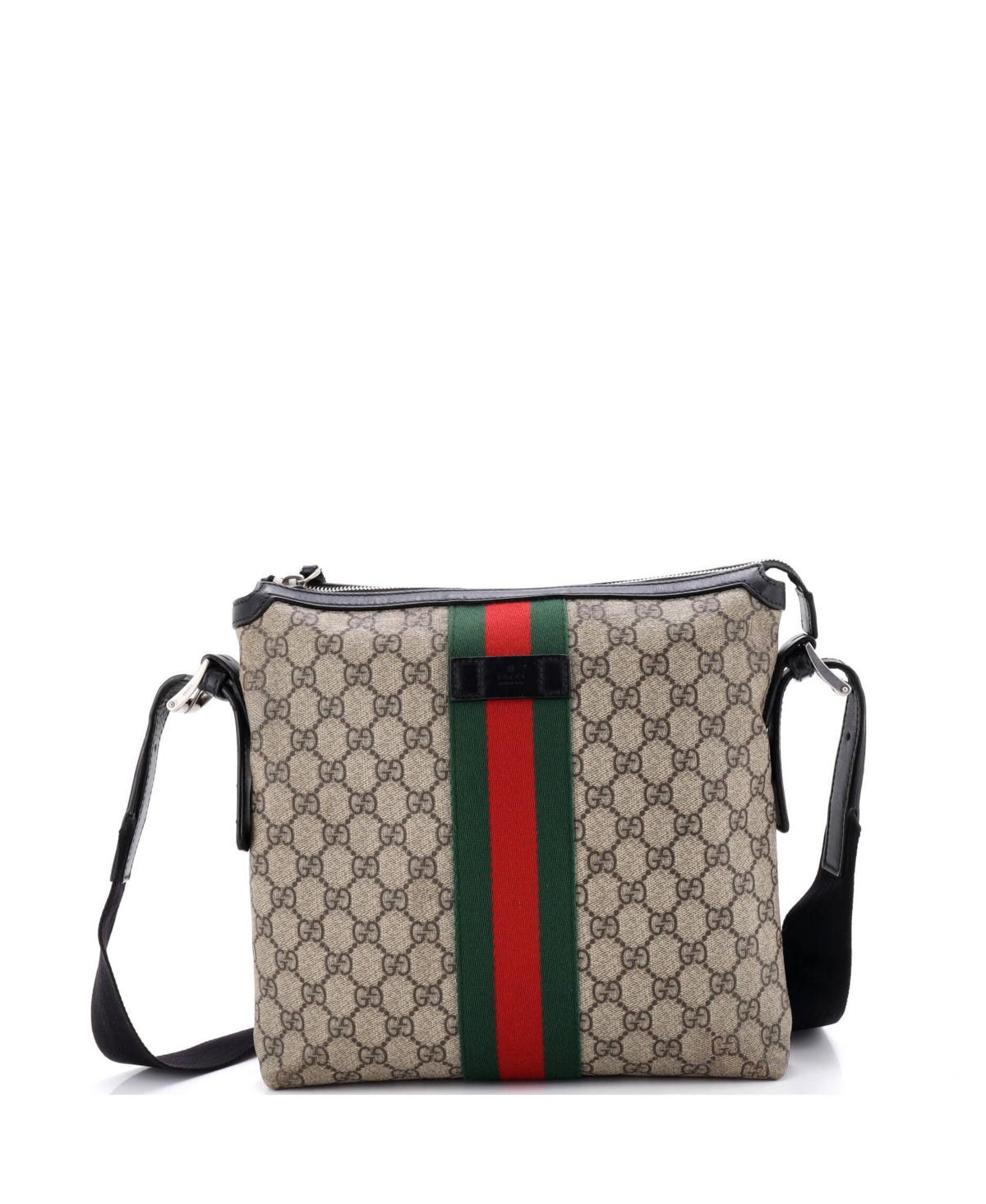 Click here for Pre-Owned Gucci Medium Web Messenger Bag Gg Coated... prices