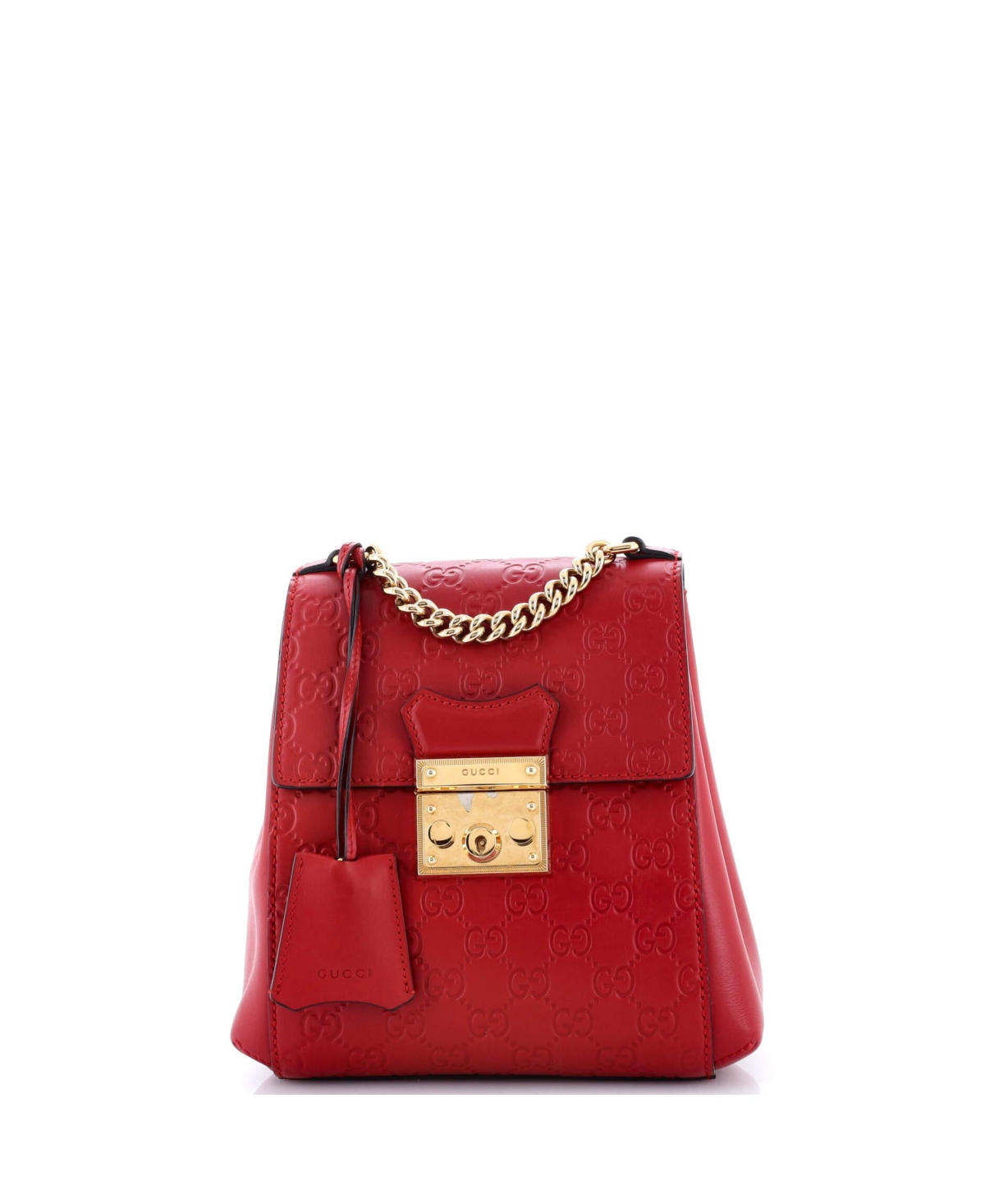 Click here for Pre-Owned Gucci Mini Padlock Backpack Guccissima L... prices