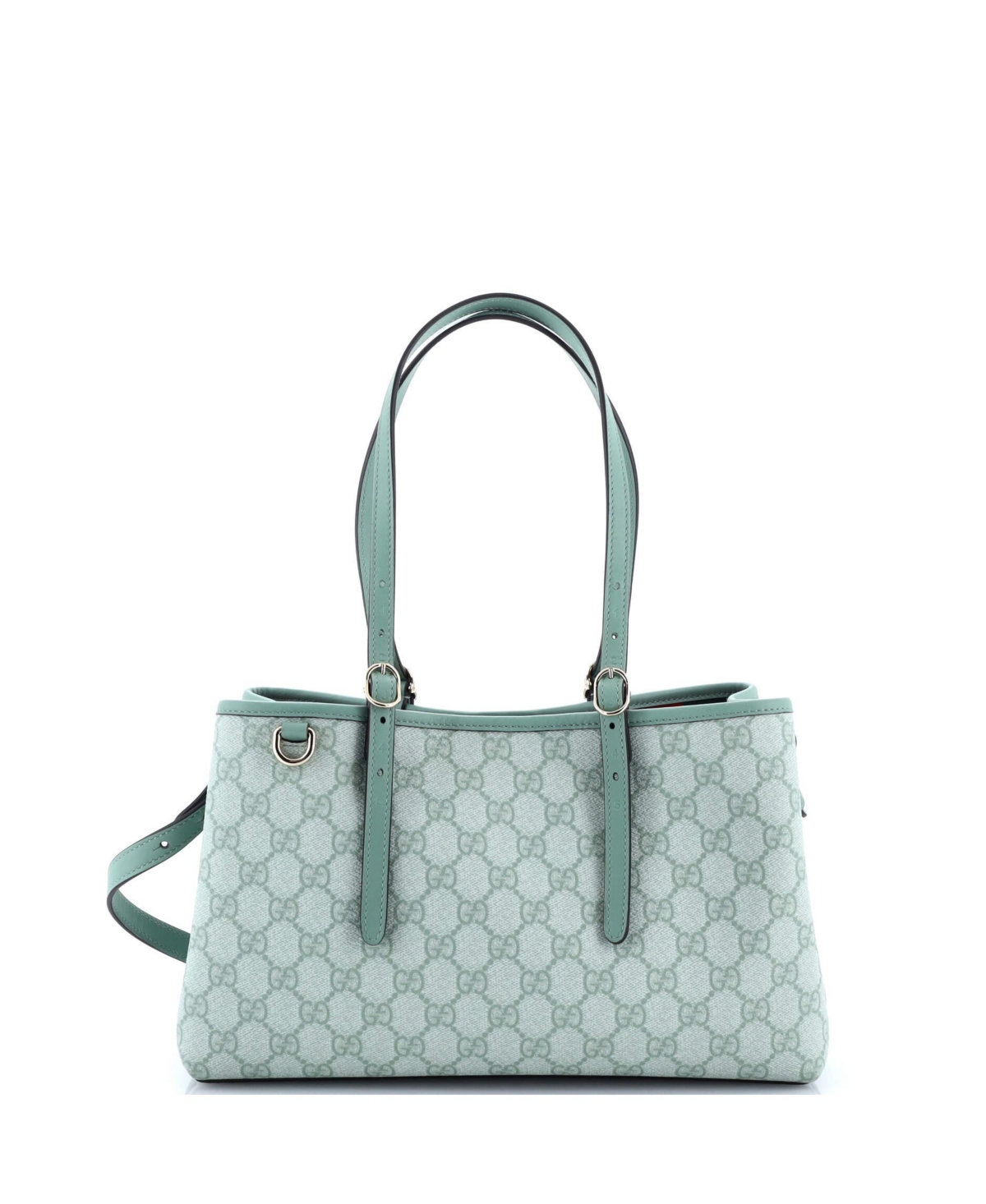Click here for Pre-Owned Gucci Small Emblem Tote Gg Coated Canvas... prices
