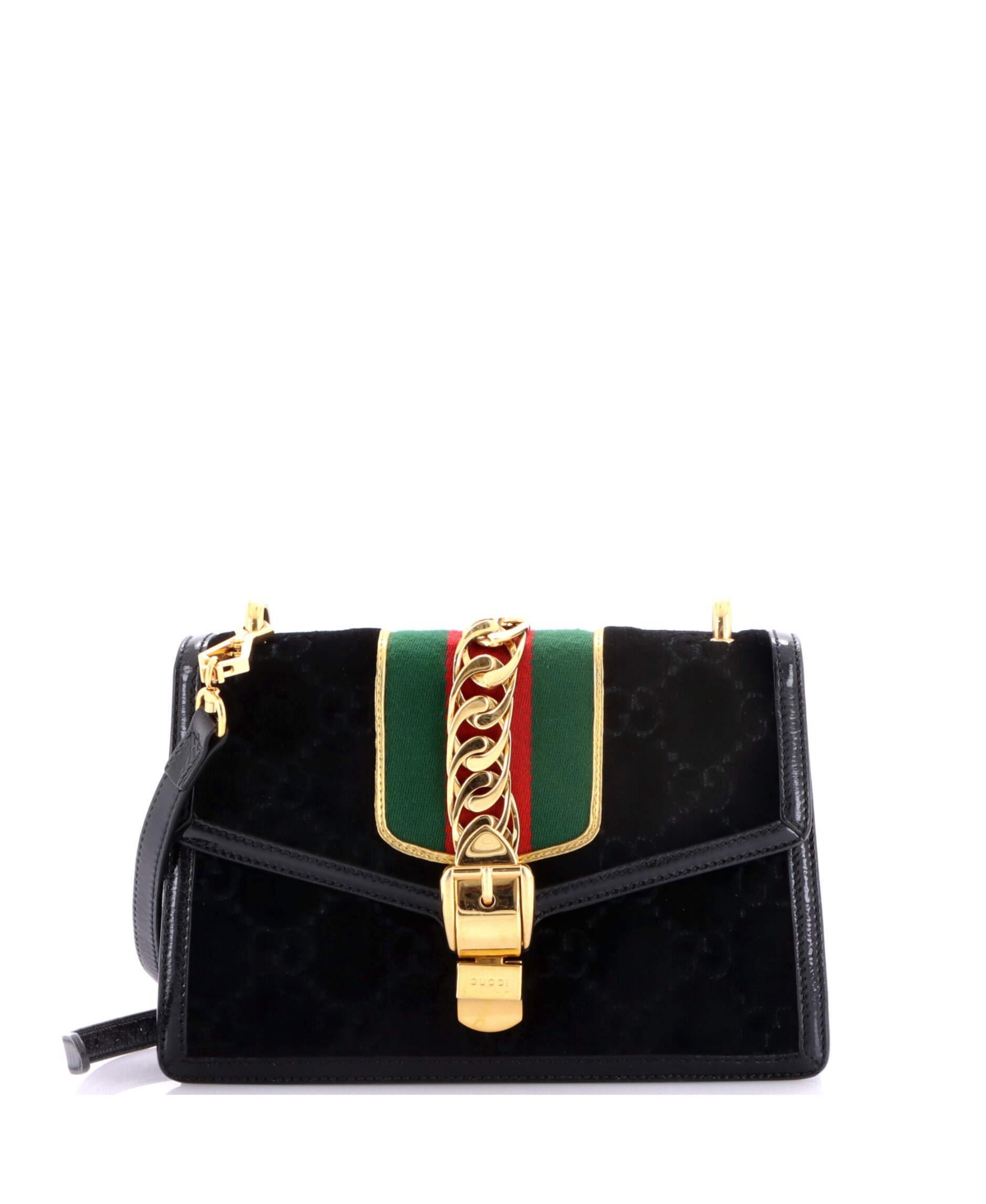 Click here for Pre-Owned Gucci Small Sylvie Shoulder Bag Gg Velve... prices