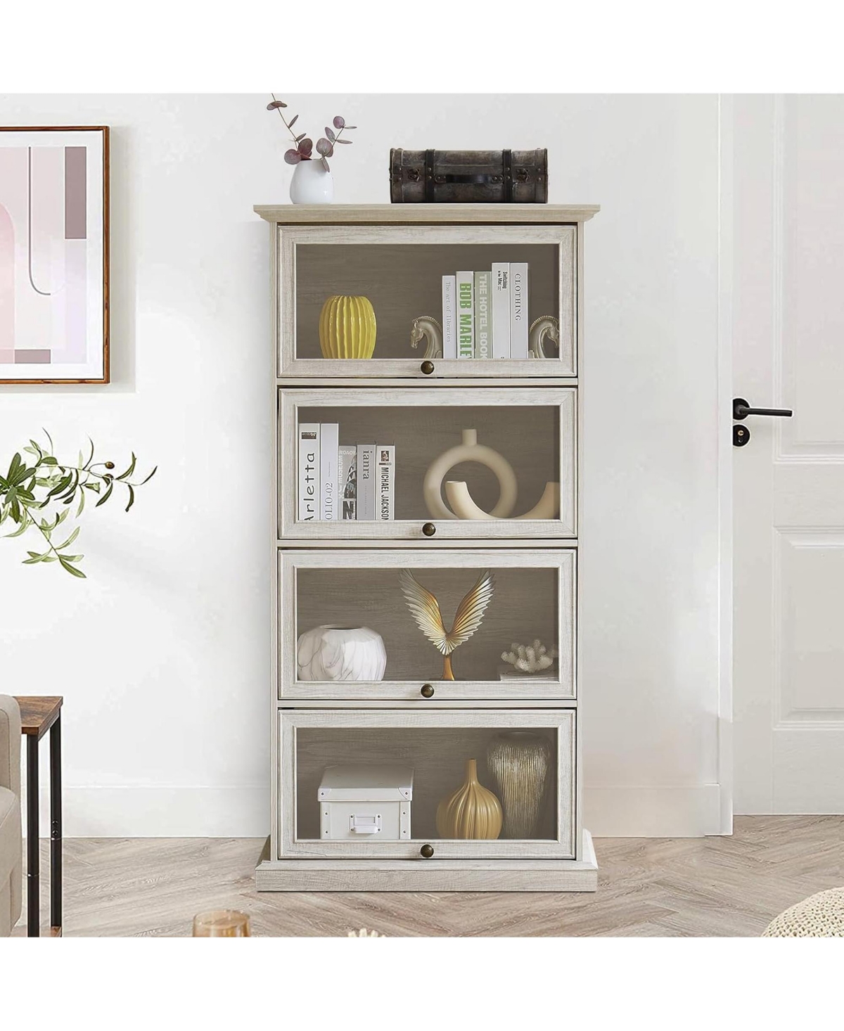 Click here for Rainsken Display Cabinet with 4 Flip up Glass Door... prices