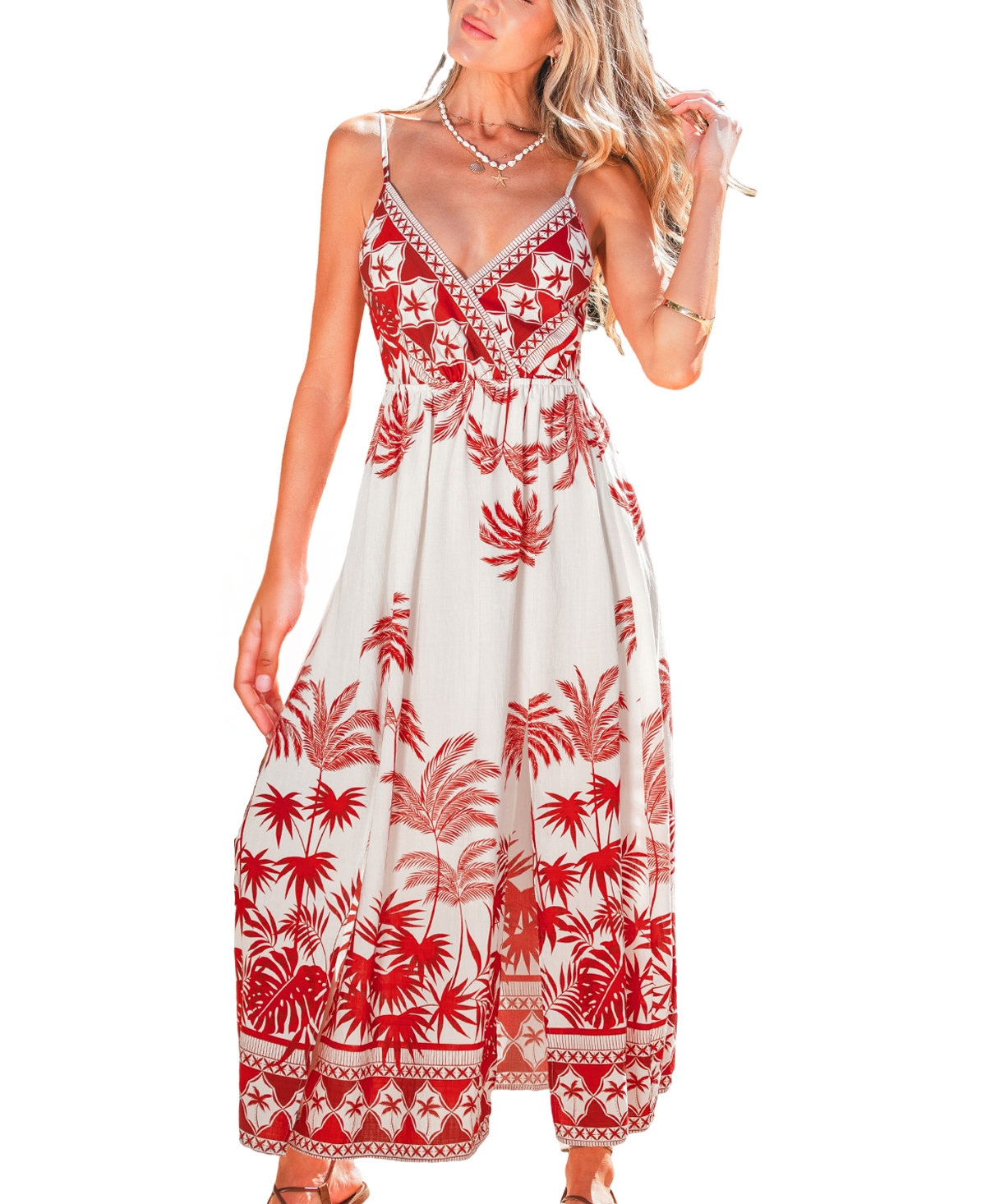 Click here for Cupshe Womens Photo Sesh Tropical Maxi Beach Dress... prices