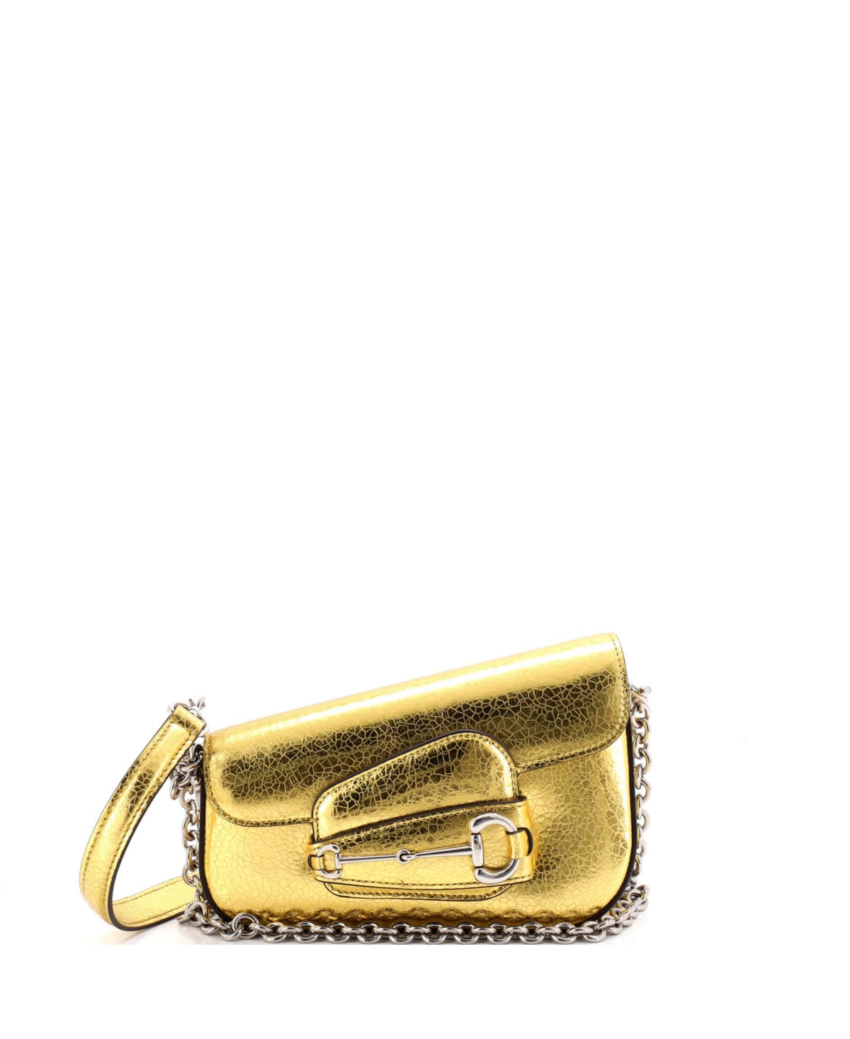 Click here for Pre-Owned Gucci Mini Horsebit 1955 Asymmetric Shou... prices