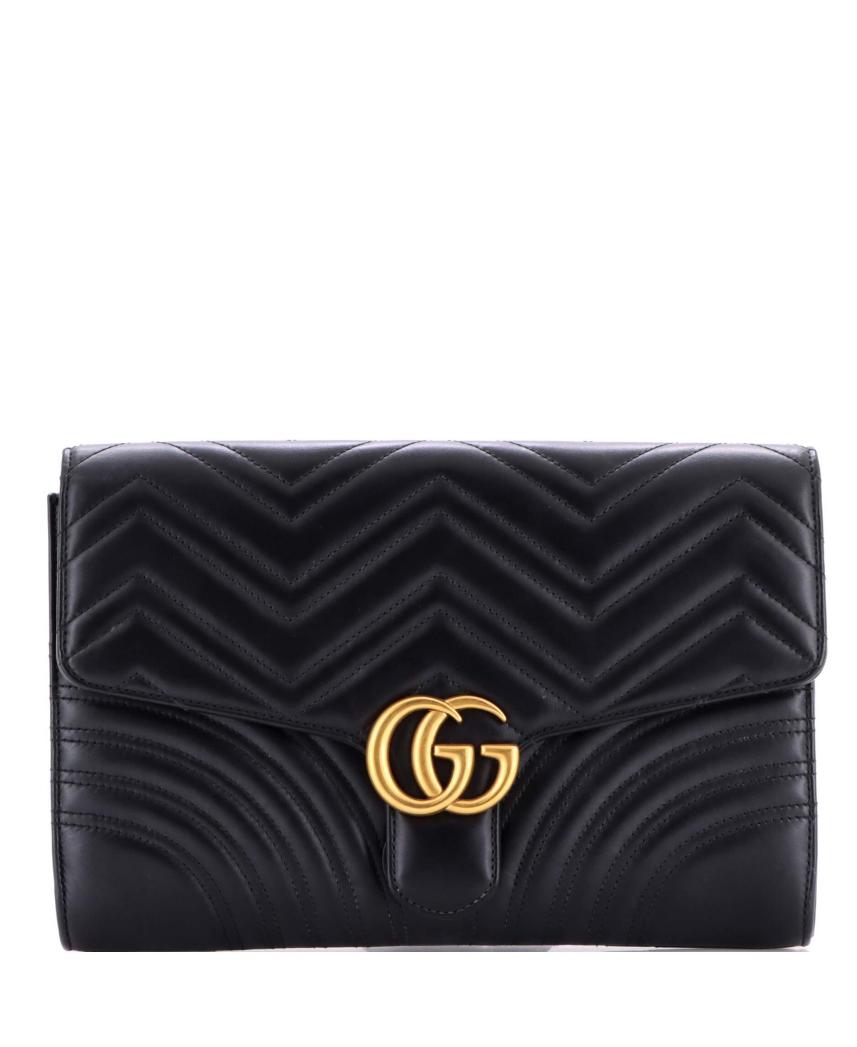 Click here for Pre-Owned Gucci Gg Marmont Flap Clutch Matelasse L... prices