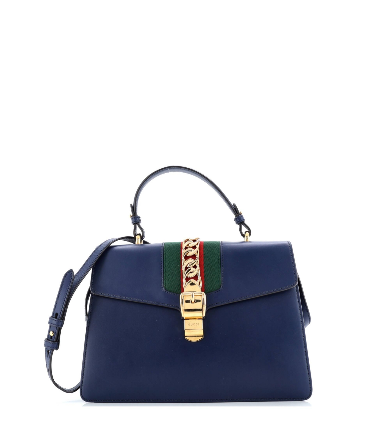 Click here for Pre-Owned Gucci Medium Sylvie Top Handle Bag Leath... prices