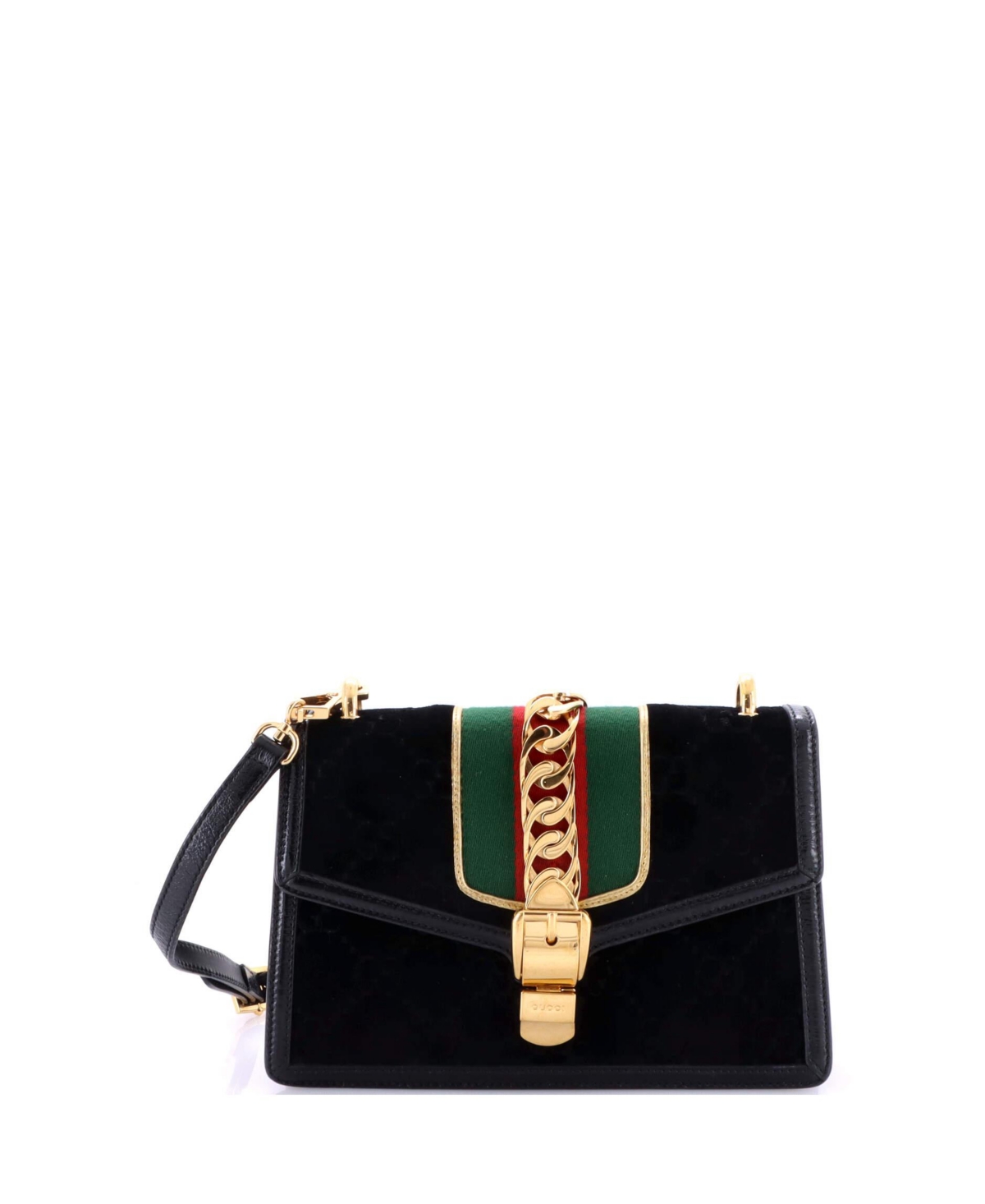 Click here for Pre-Owned Gucci Small Sylvie Shoulder Bag Gg Velve... prices