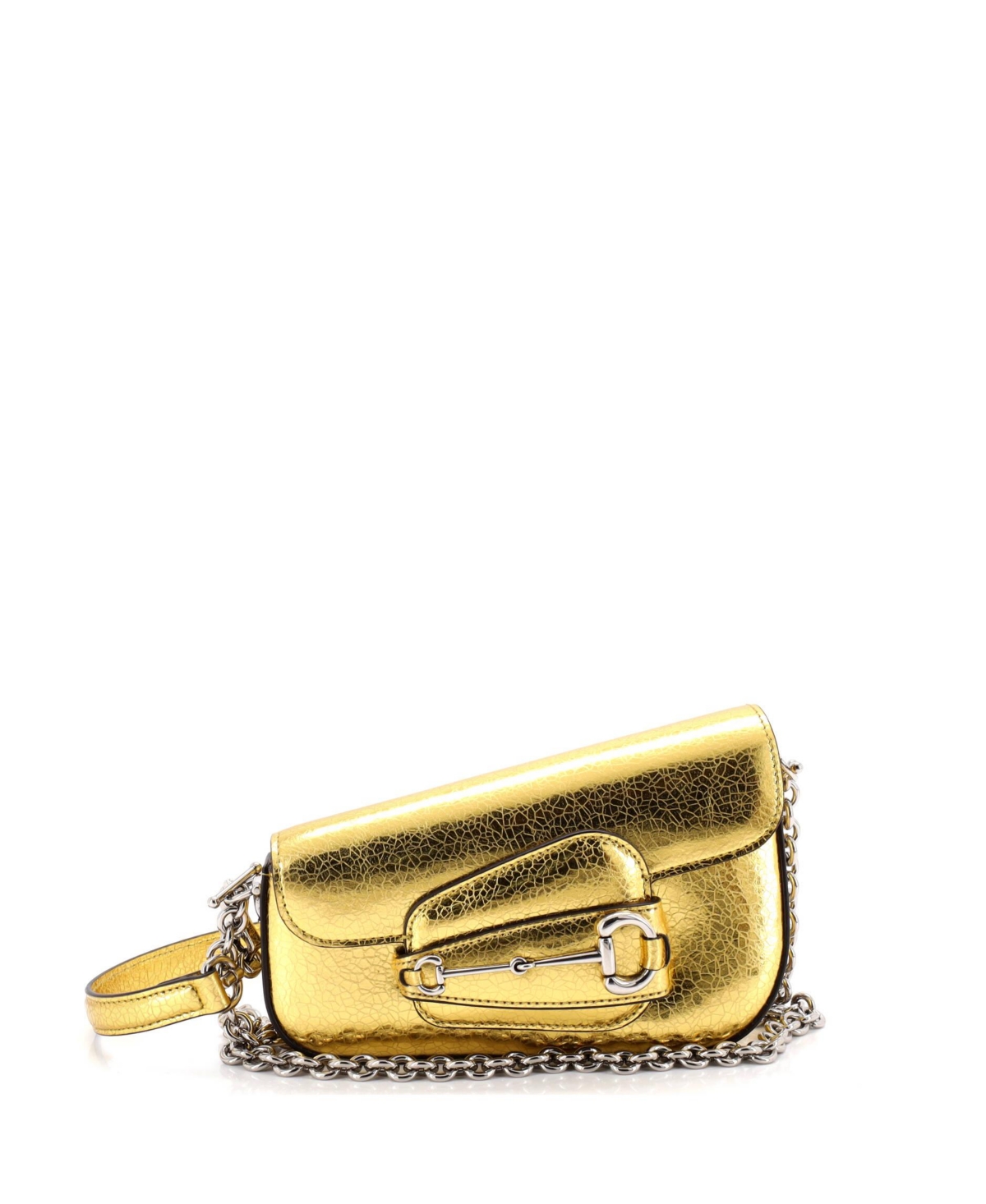 Click here for Pre-Owned Gucci Mini Horsebit 1955 Asymmetric Shou... prices