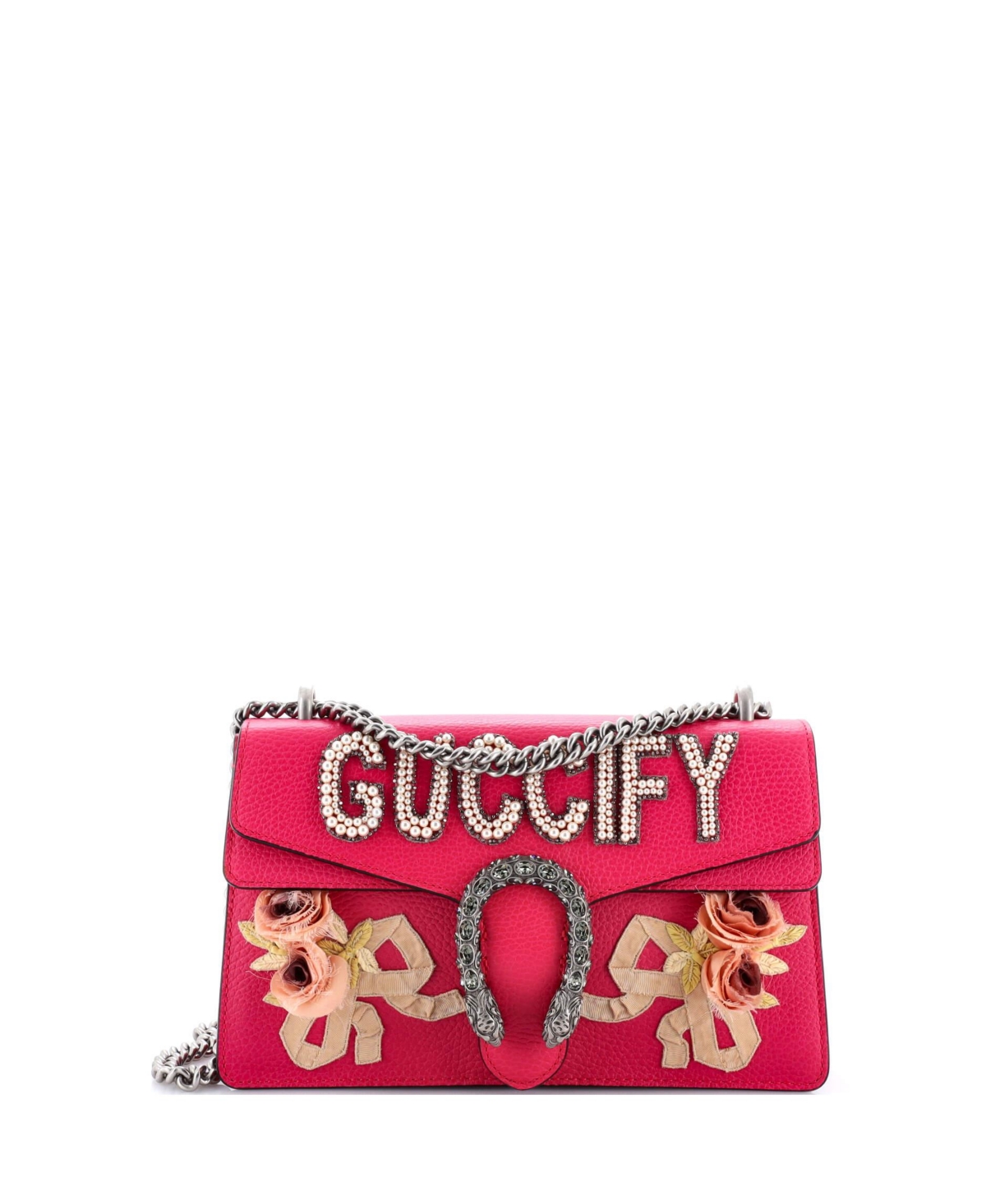 Click here for Pre-Owned Gucci Small Dionysus Bag Embellished Lea... prices