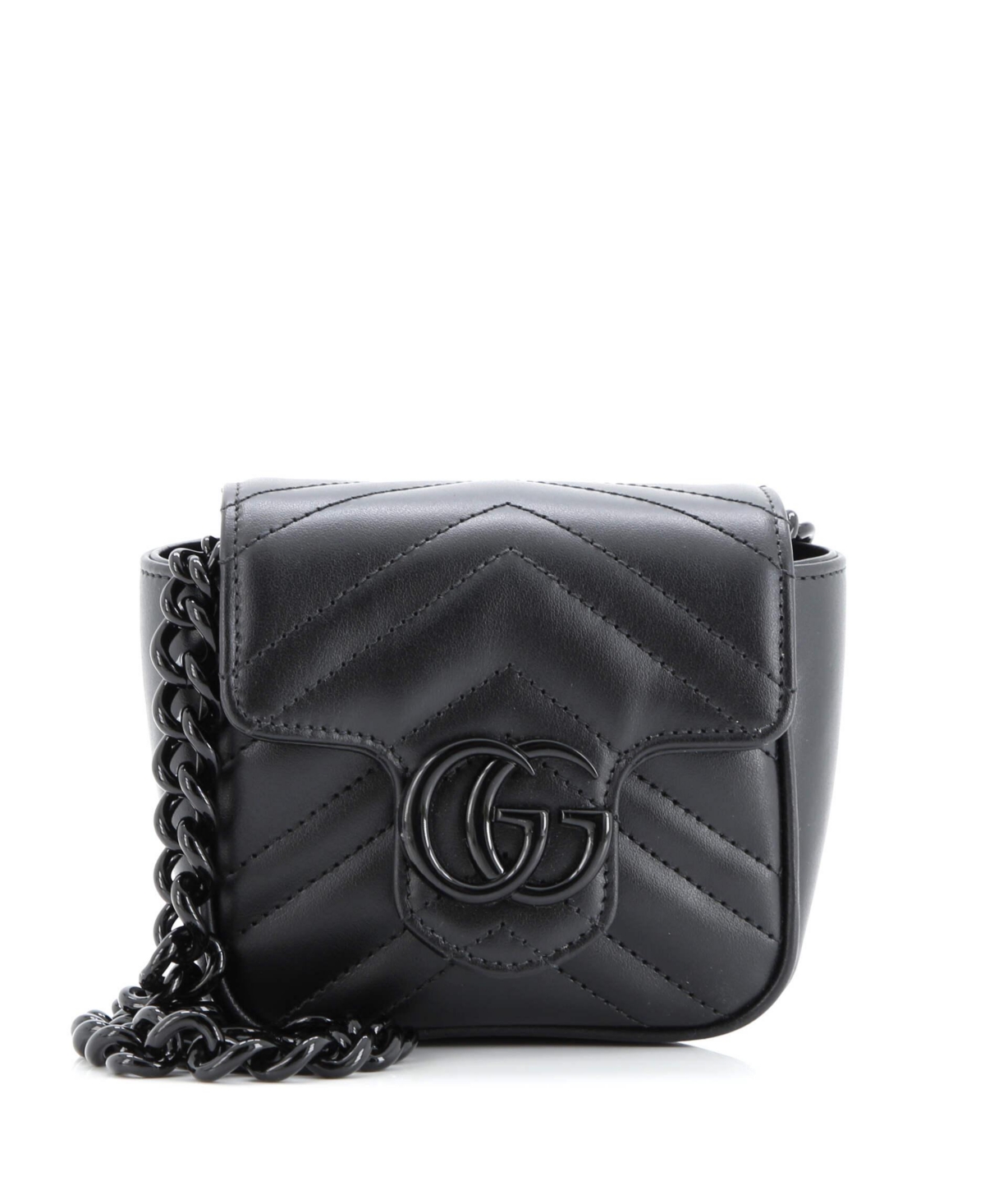 Click here for Pre-Owned Gucci Mini Gg Marmont Flap Belt Bag Mate... prices