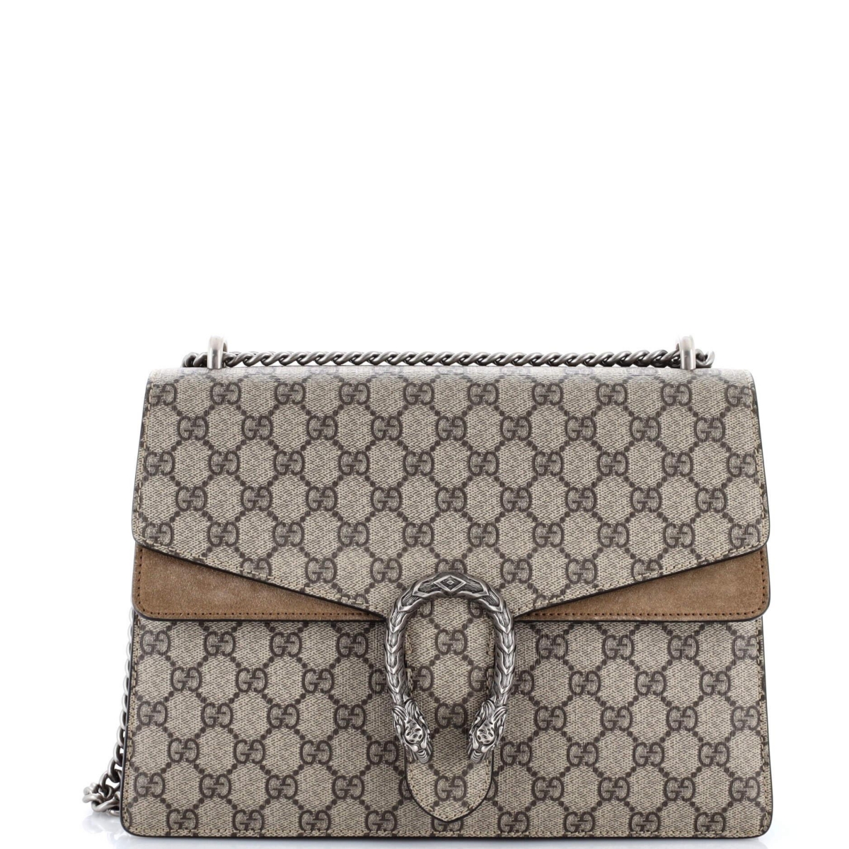 Click here for Pre-Owned Gucci Medium Dionysus Bag Gg Coated Canv... prices
