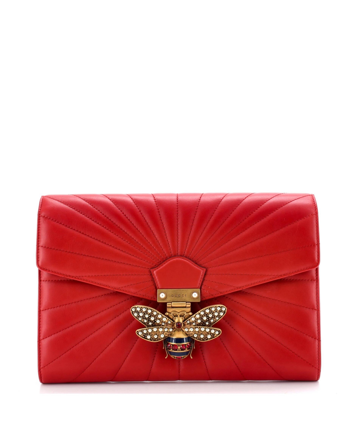 Click here for Pre-Owned Gucci Queen Margaret Clutch Colorblock L... prices