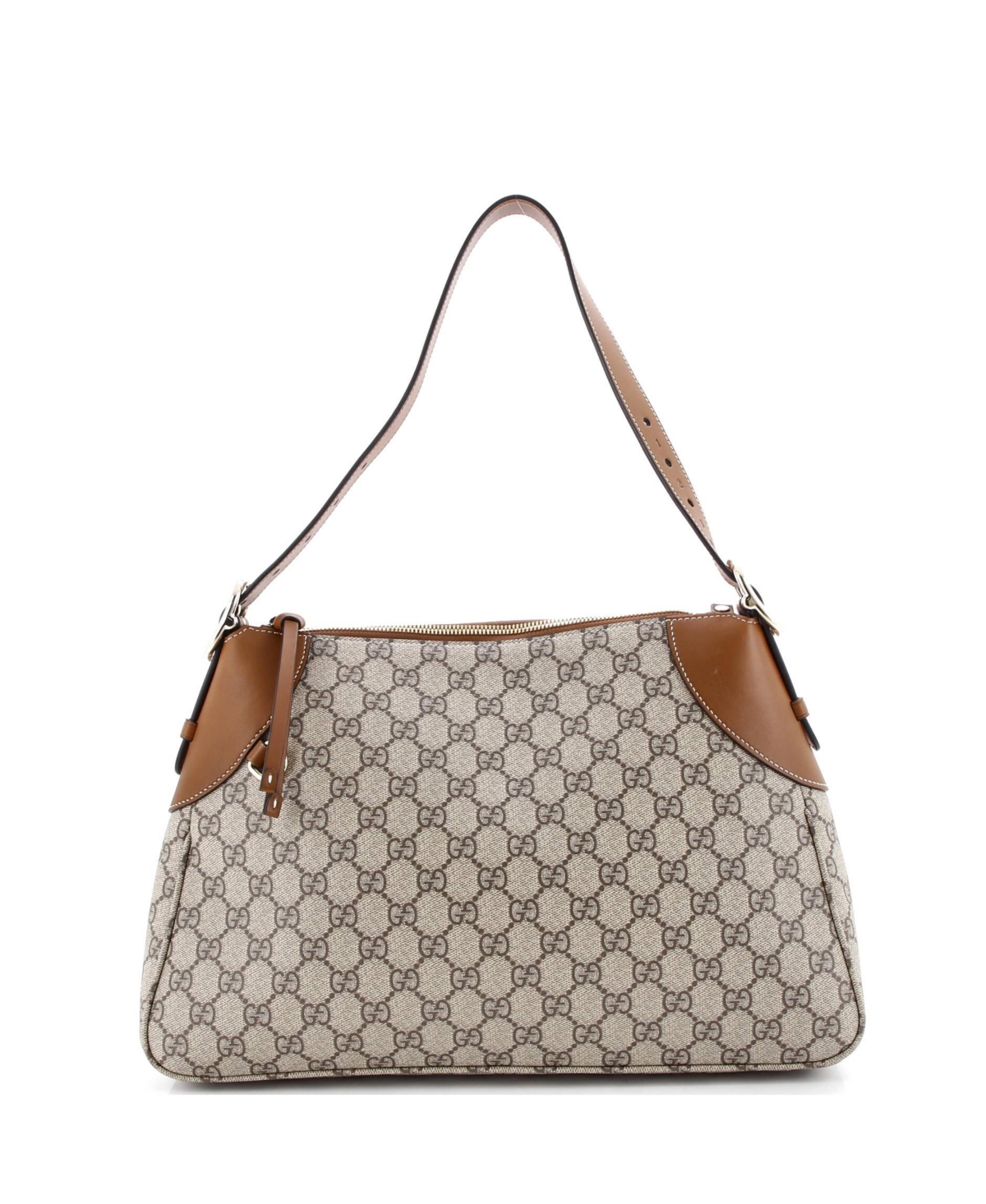 Click here for Pre-Owned Gucci Large Emblem Shoulder Bag Gg Coate... prices