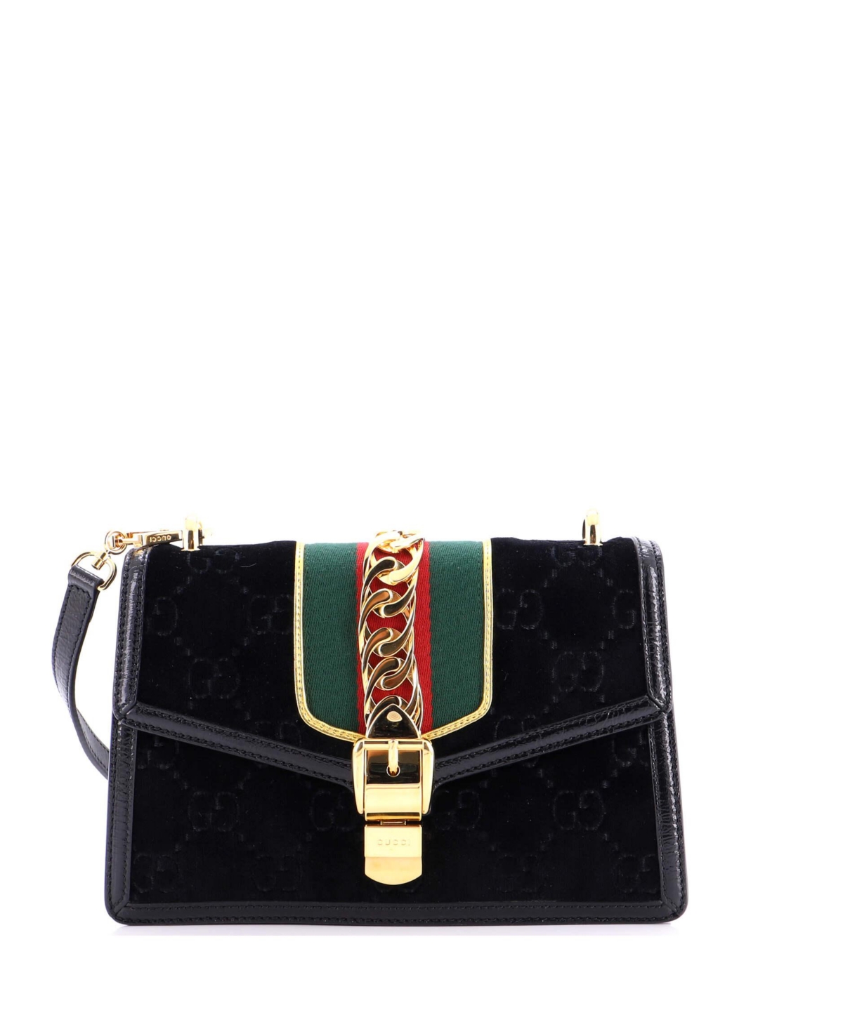 Click here for Pre-Owned Gucci Small Sylvie Shoulder Bag Gg Velve... prices