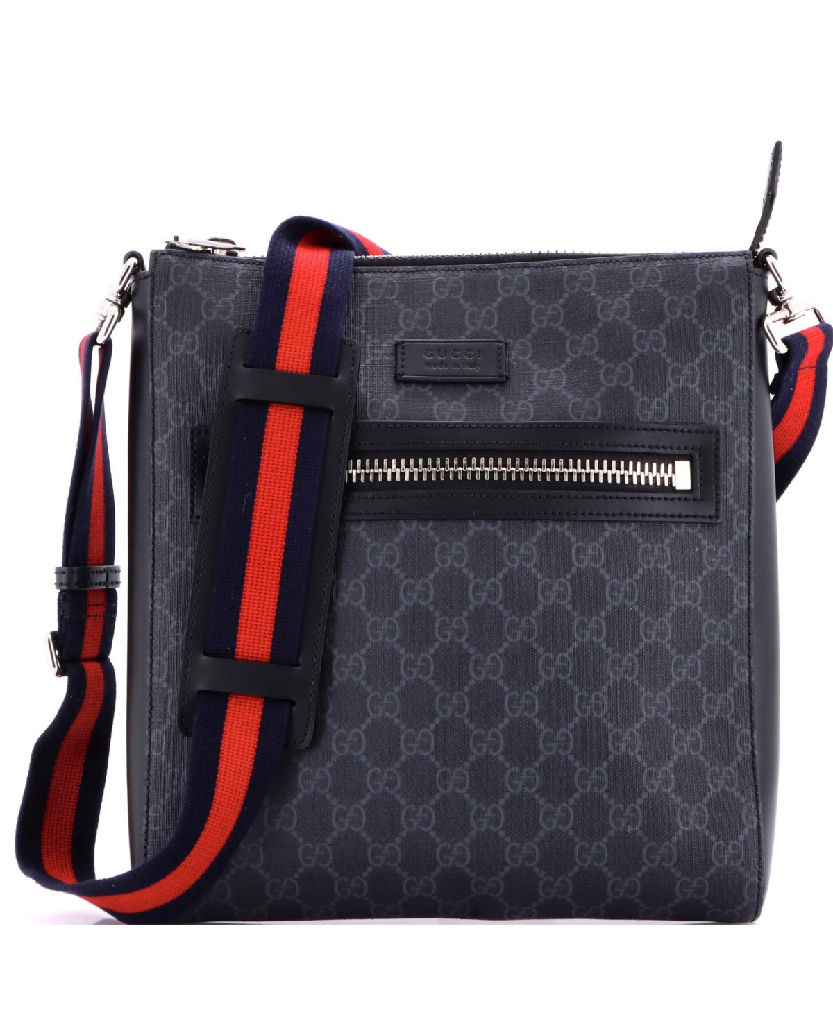 Click here for Pre-Owned Gucci Medium Web Strap Front Zip Messeng... prices