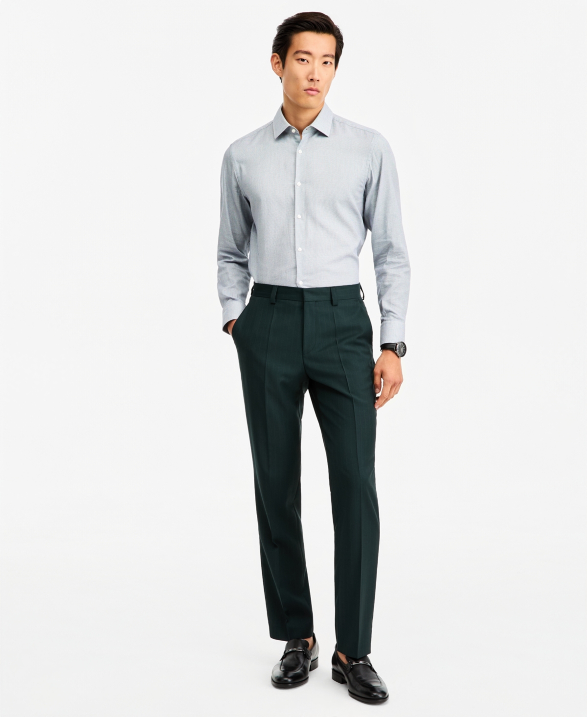 Click here for Hugo by Hugo Boss Mens Modern-Fit Pinstripe Suit P... prices