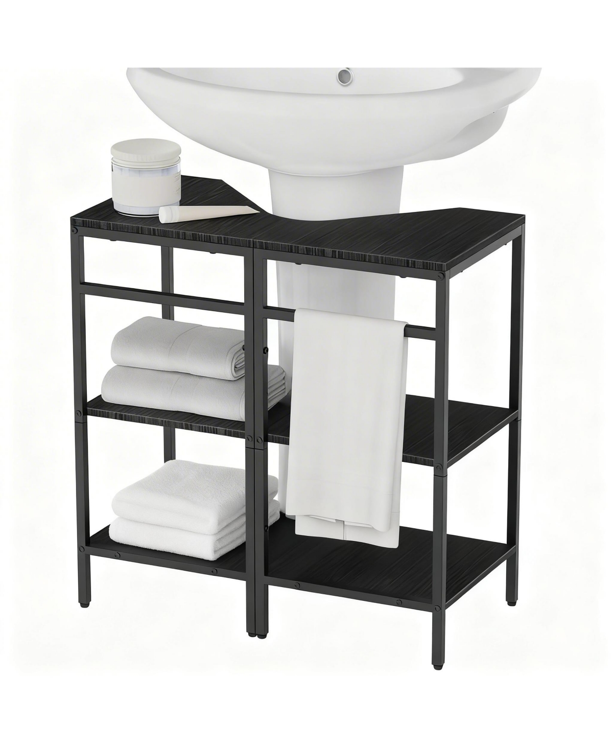 Click here for Yigii Under Pedestal Sink Shelf 2 Pack 3-Tier Corn... prices