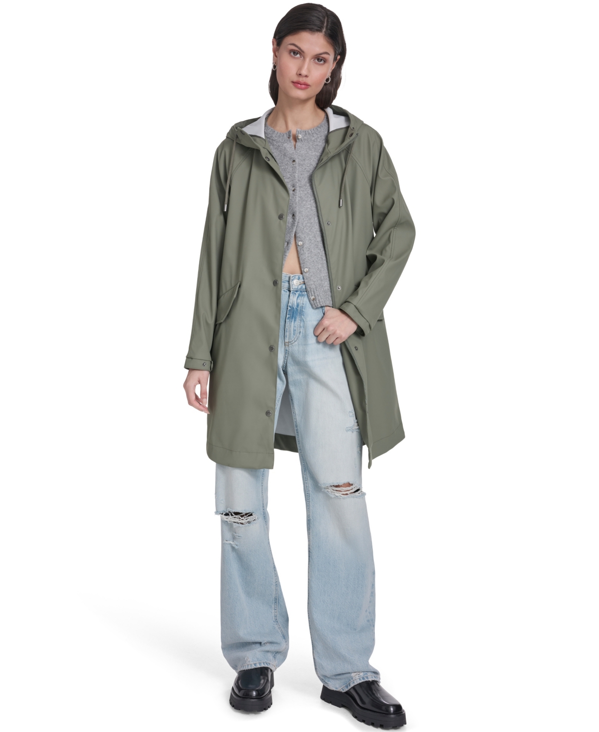 Click here for Levis Womens Raglan Sleeve Rain Jacket - Sage prices
