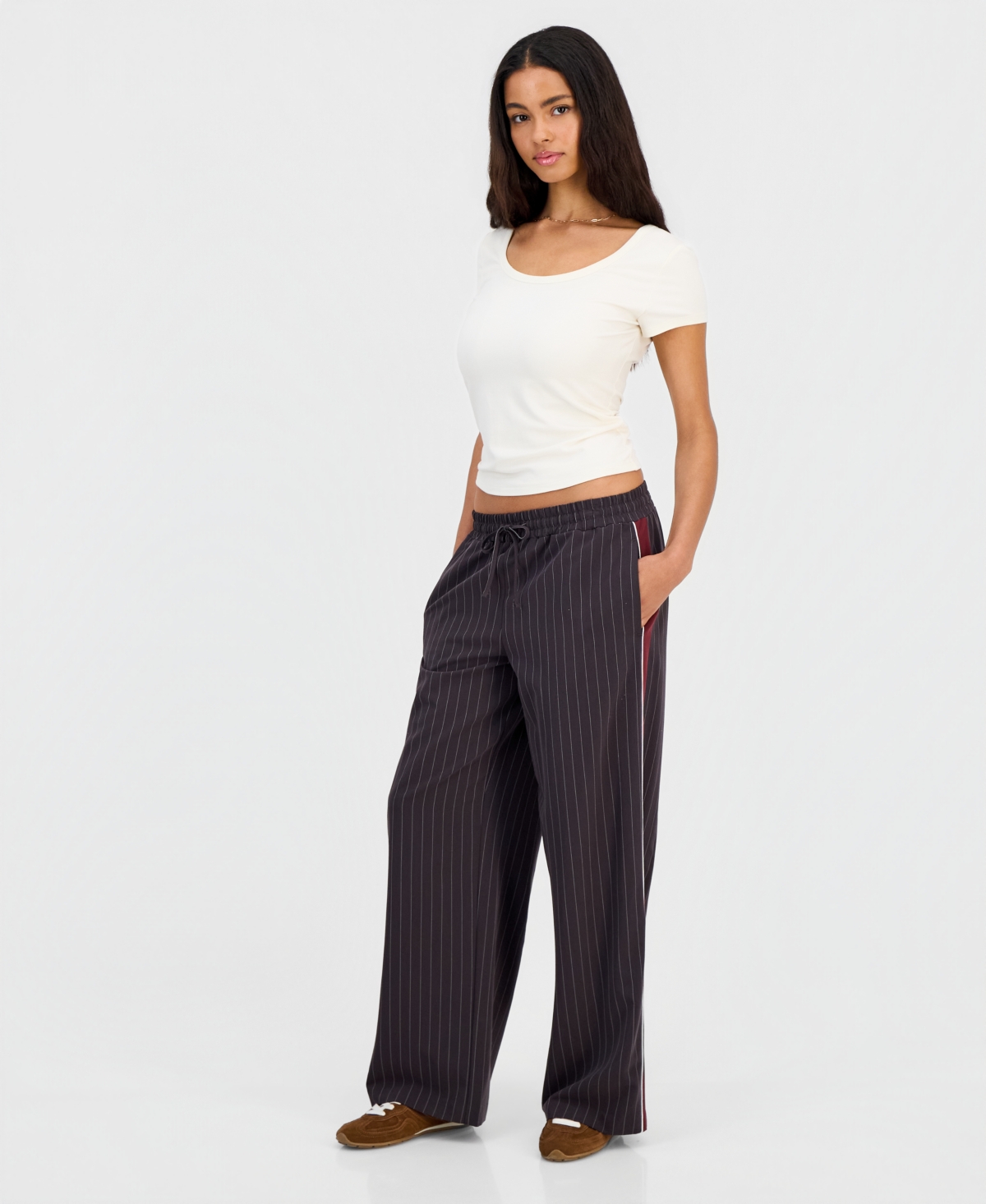 Click here for Sincerely Jules Juniors Striped Drawstring Pants -... prices