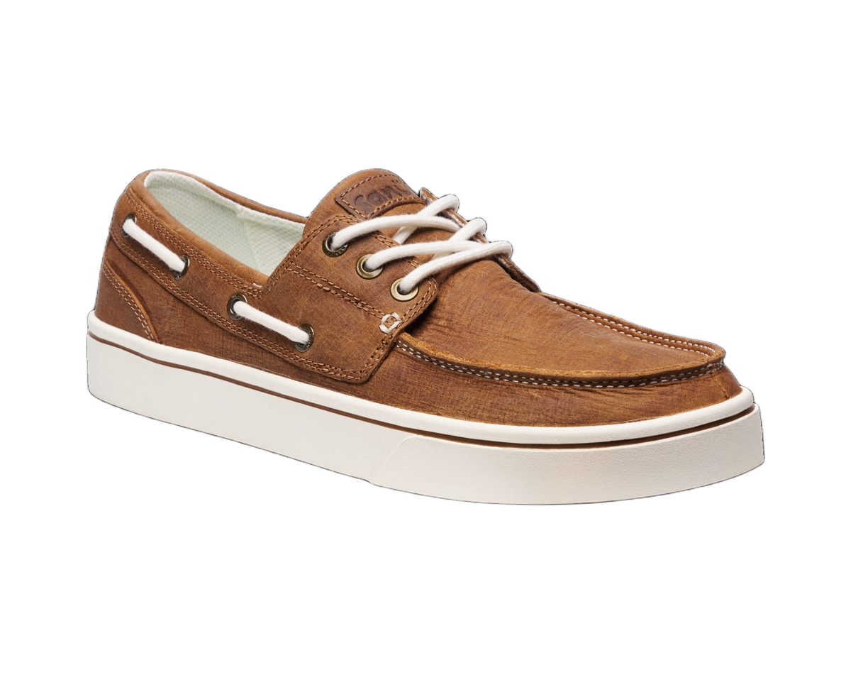 Click here for Sanuk Mens Hava Boat Leather Shoes - Doe prices
