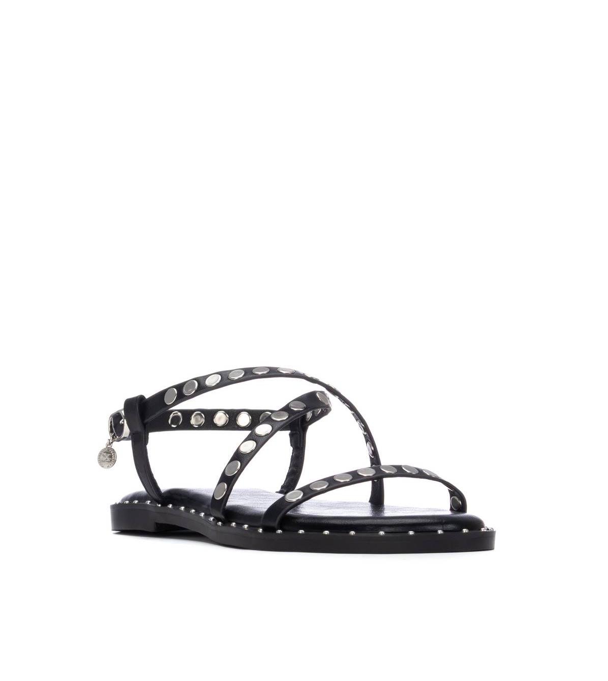 Click here for Xti Womens Studded Strappy Sandals - Black prices