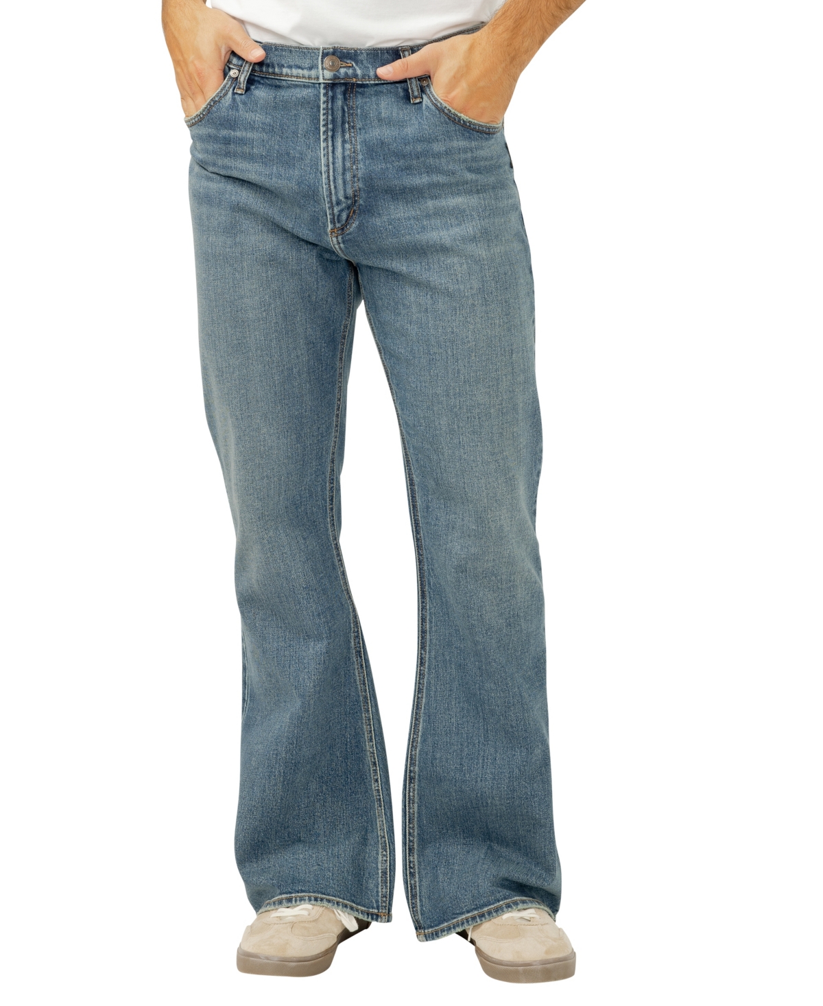 Click here for Silver Jeans Co. Mens Jack Wide Leg Bootcut Jeans... prices